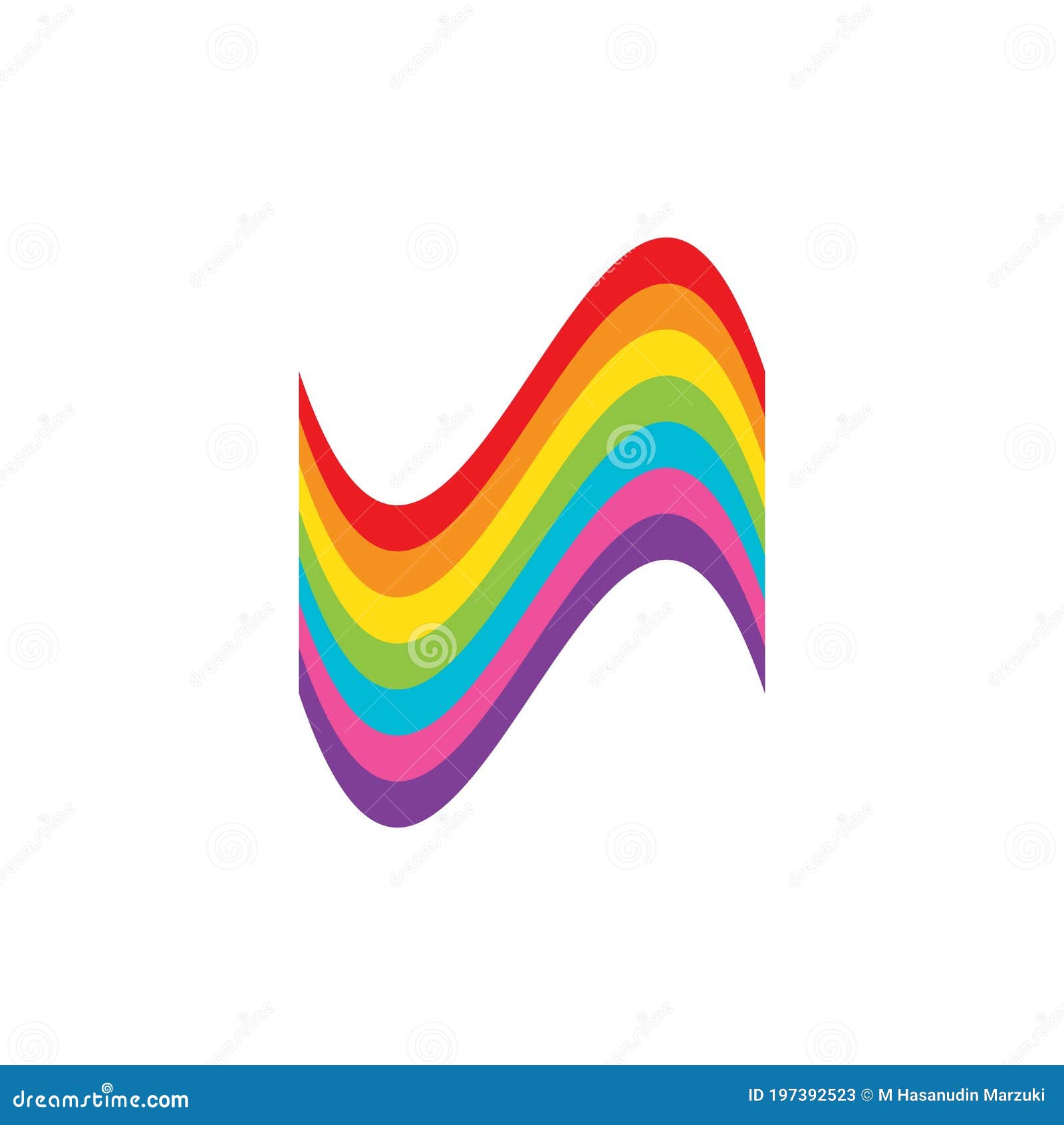Rainbow logo vector stock vector. Illustration of colorful - 197392523