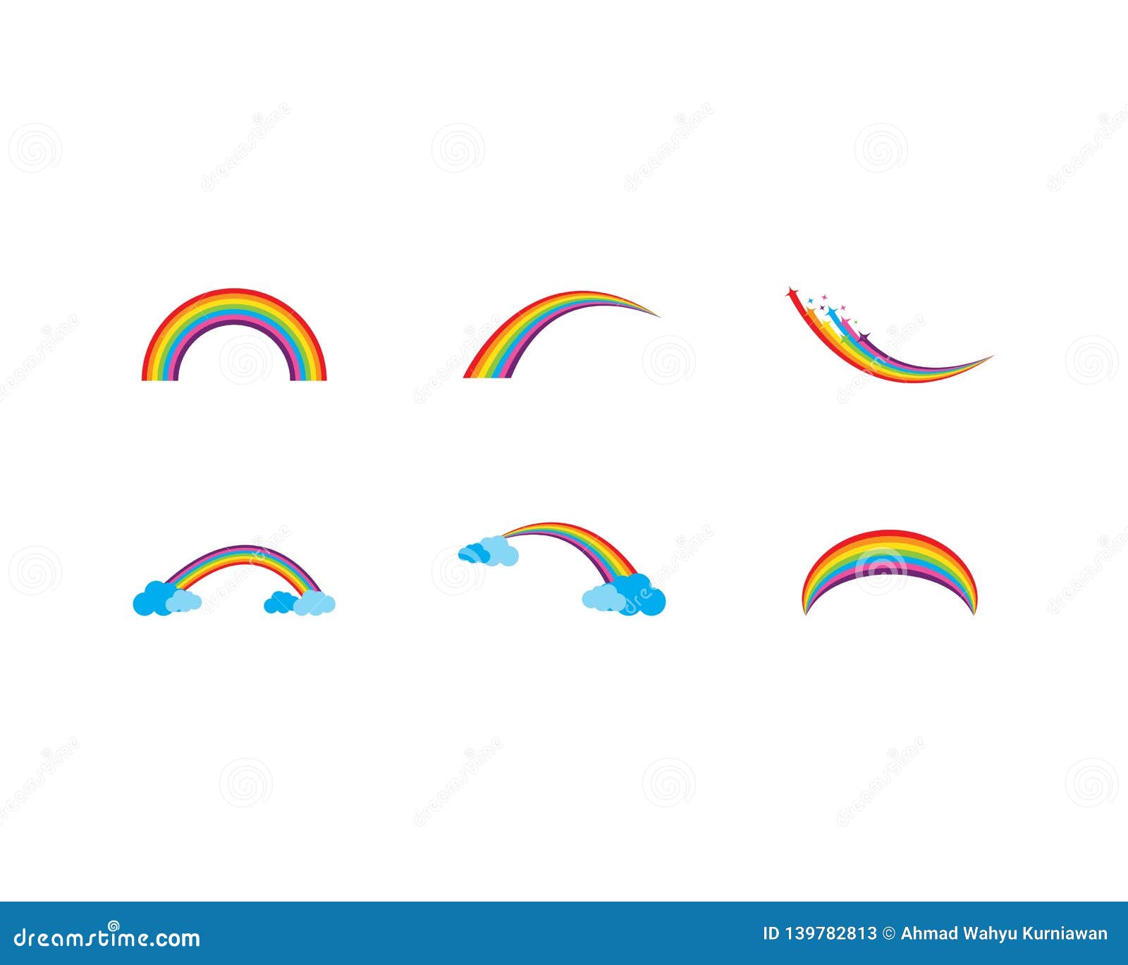 Rainbow logo vector stock vector. Illustration of decoration - 139782813