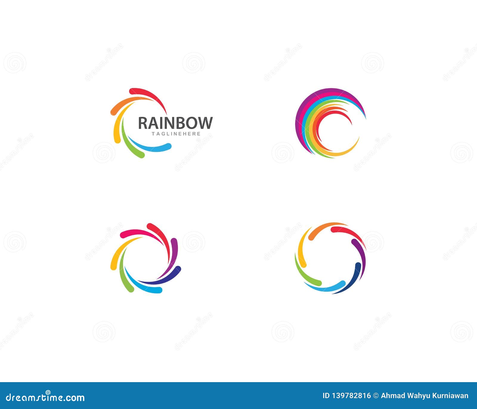 Rainbow logo vector stock vector. Illustration of vector - 139782816