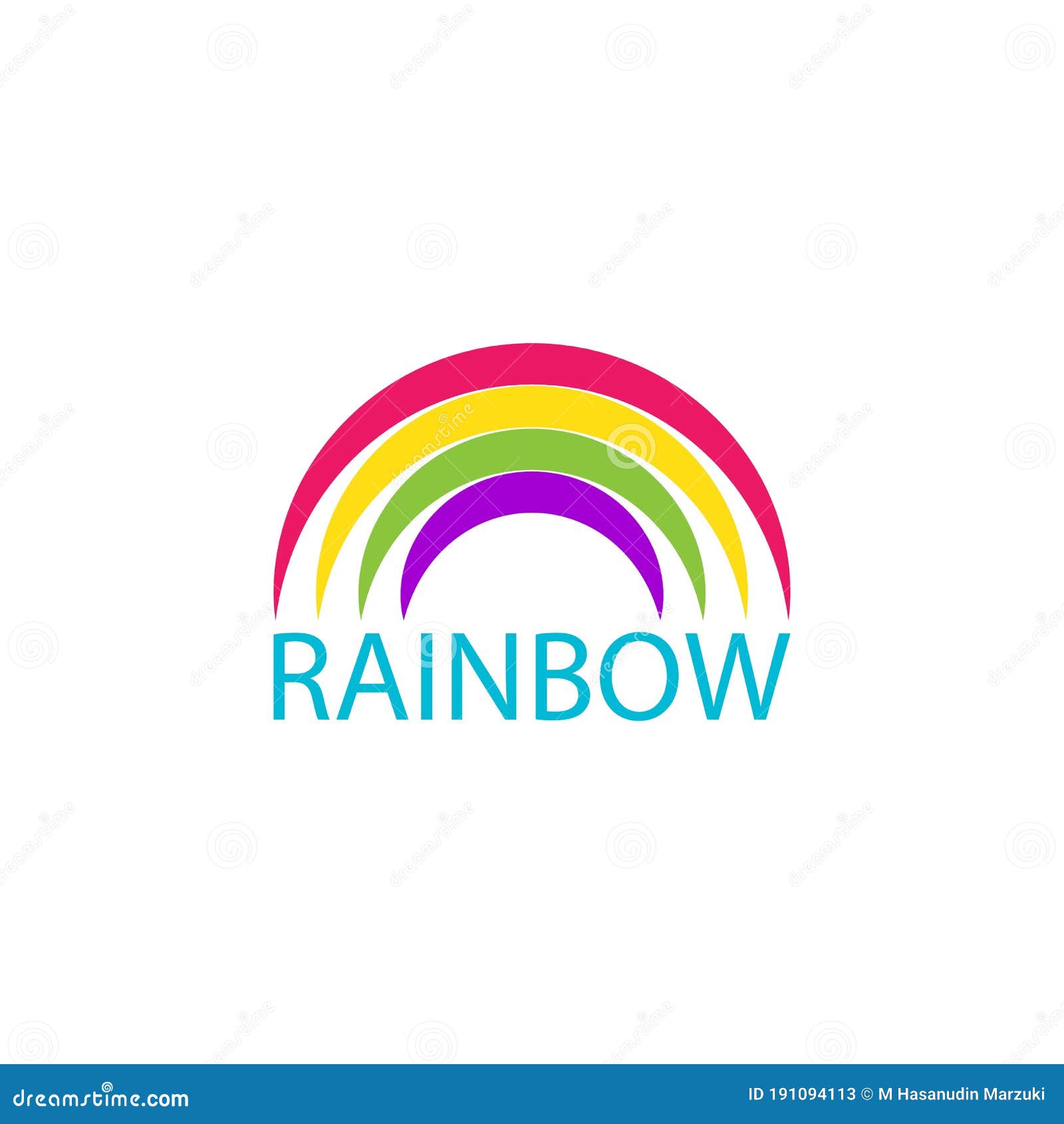 Rainbow logo vector stock vector. Illustration of abstract - 191094113