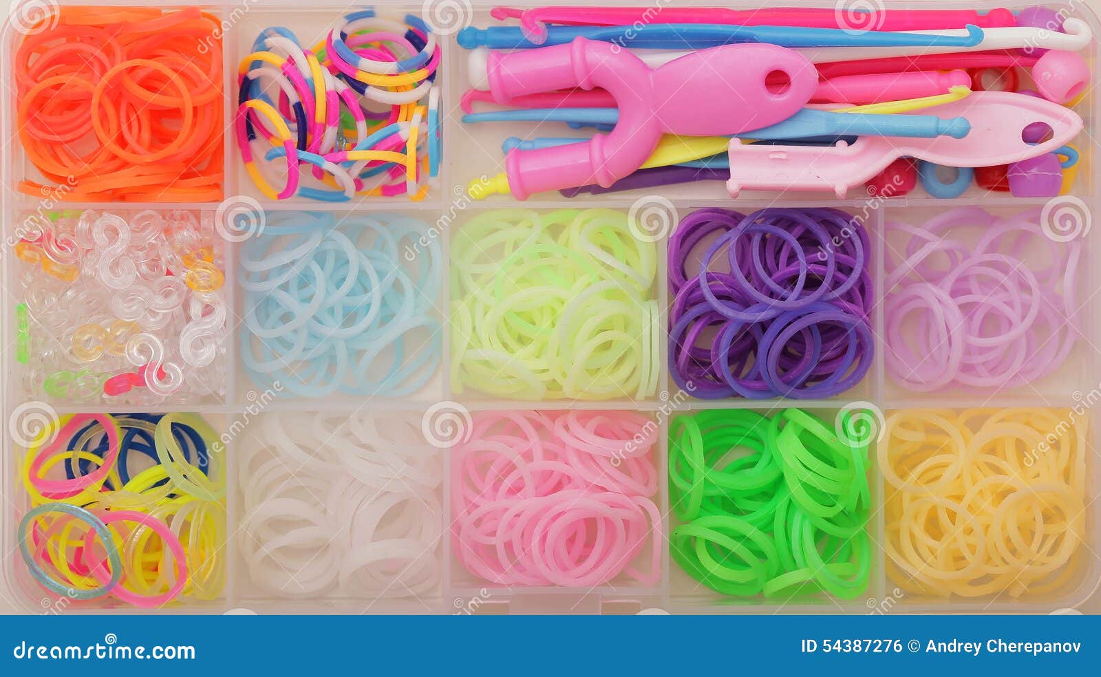 Rainbow loom bands stock photo. Image of jewelry, kids - 54387276