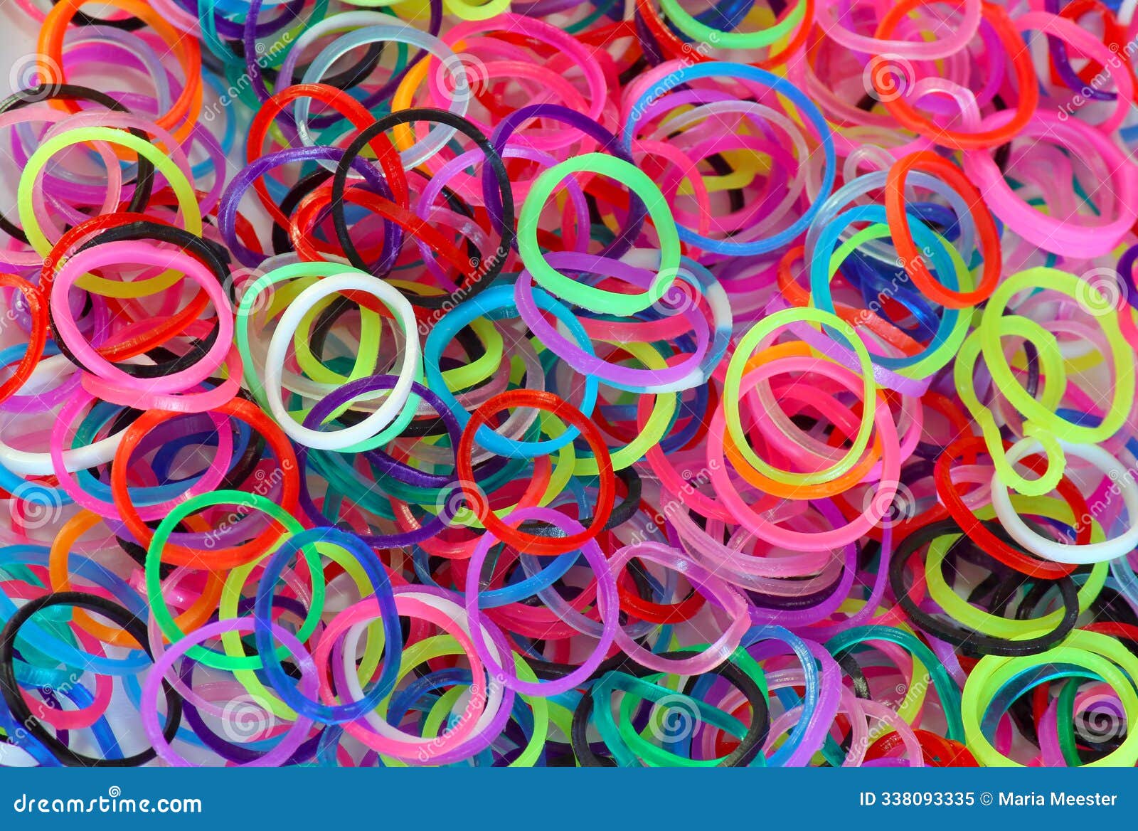Rainbow loom rubber bands stock image. Image of rainbow - 338093335