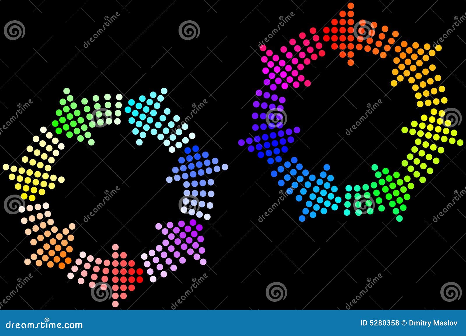 Rainbow Loops stock vector. Illustration of disk, arrow - 5280358