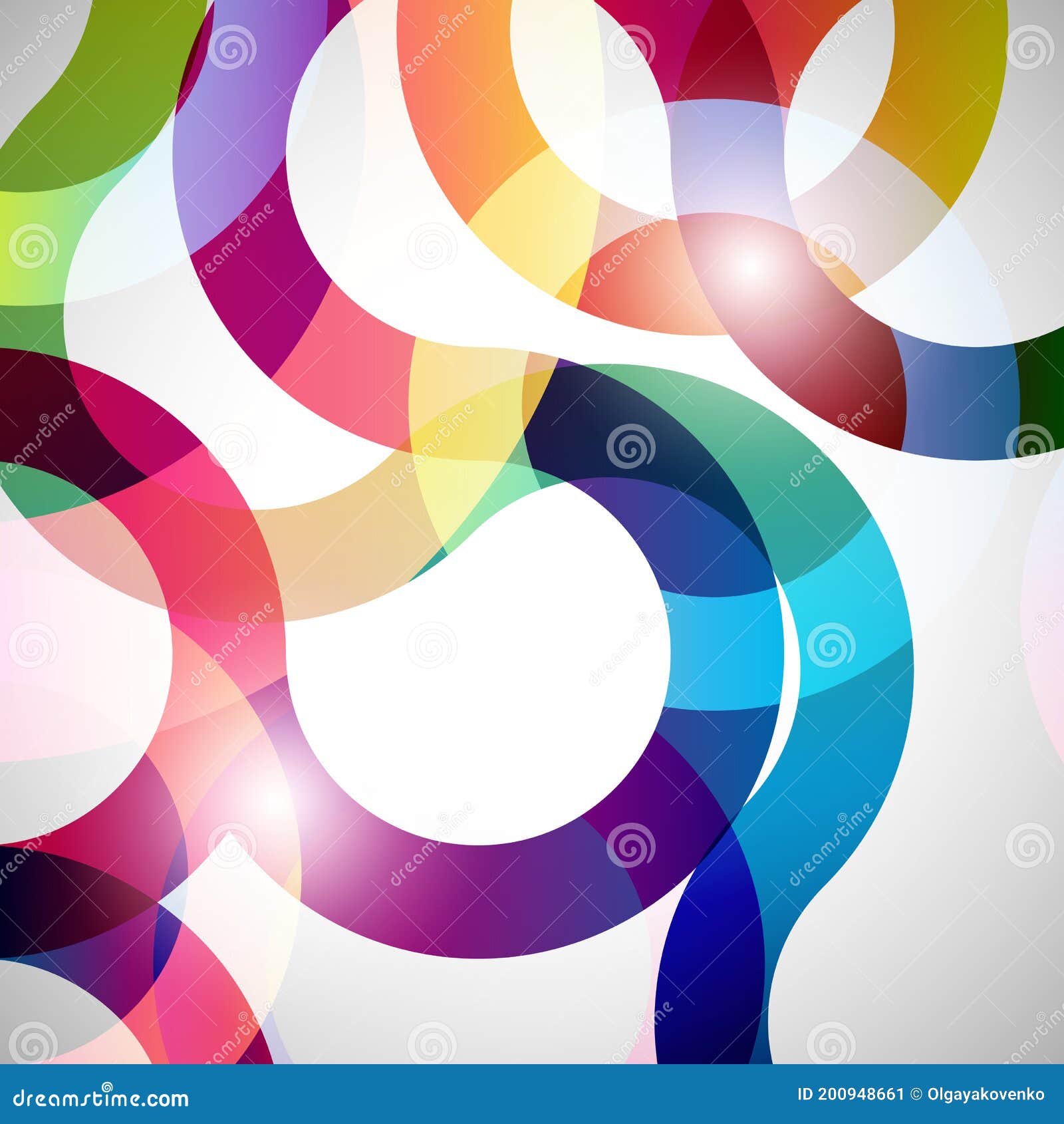 Rainbow Loops, Abstract Background, Design Shape Stock Vector ...
