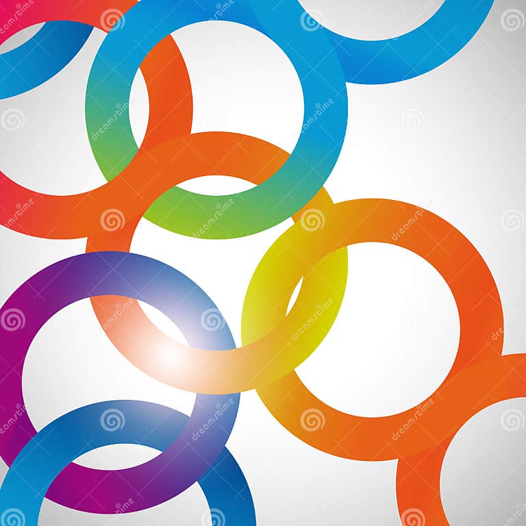 Rainbow Loops Chain, Abstract Background, Design Shape Stock Vector ...
