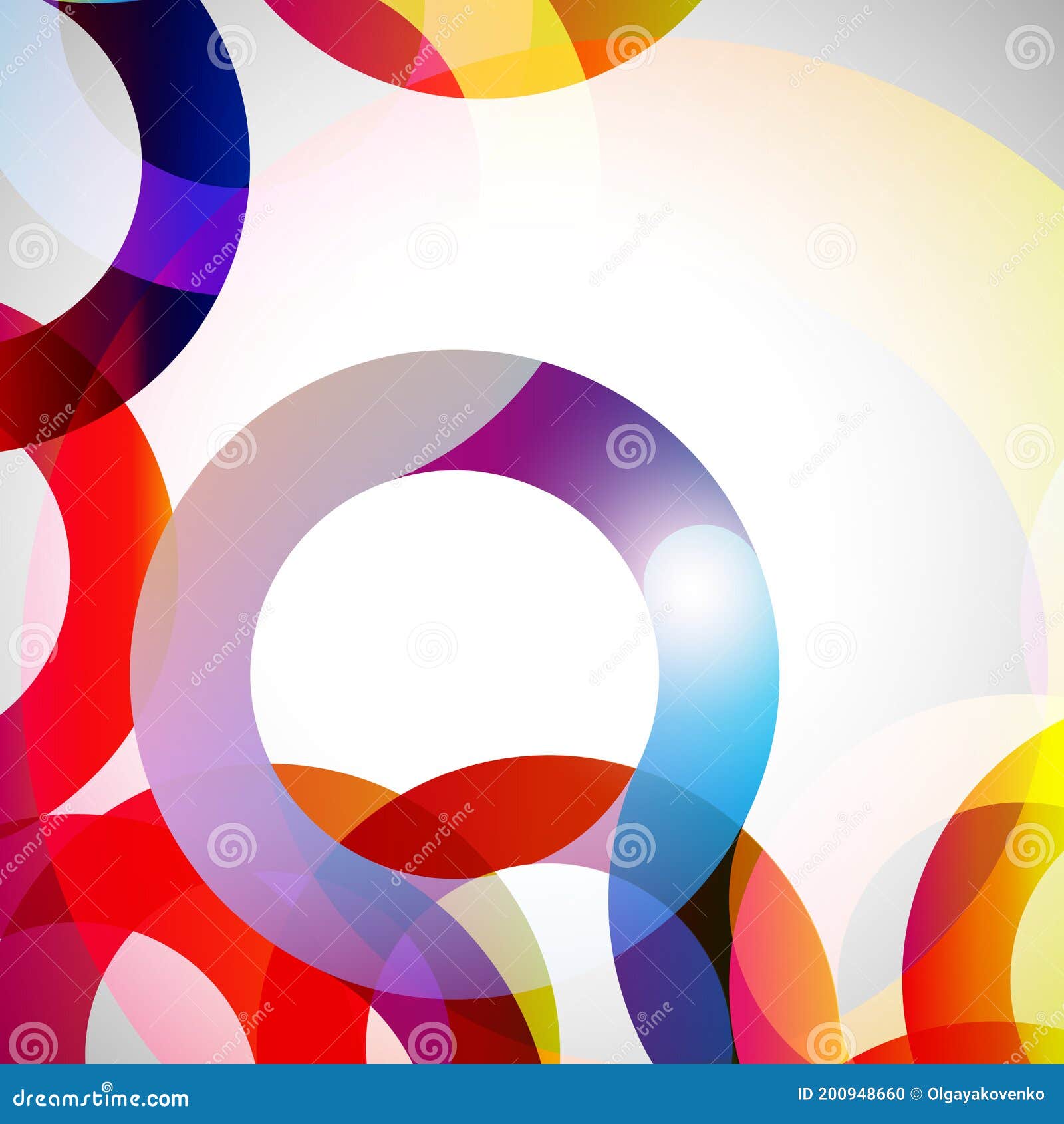 Rainbow Loops, Vector Abstract Background, Design Shape Stock Vector ...