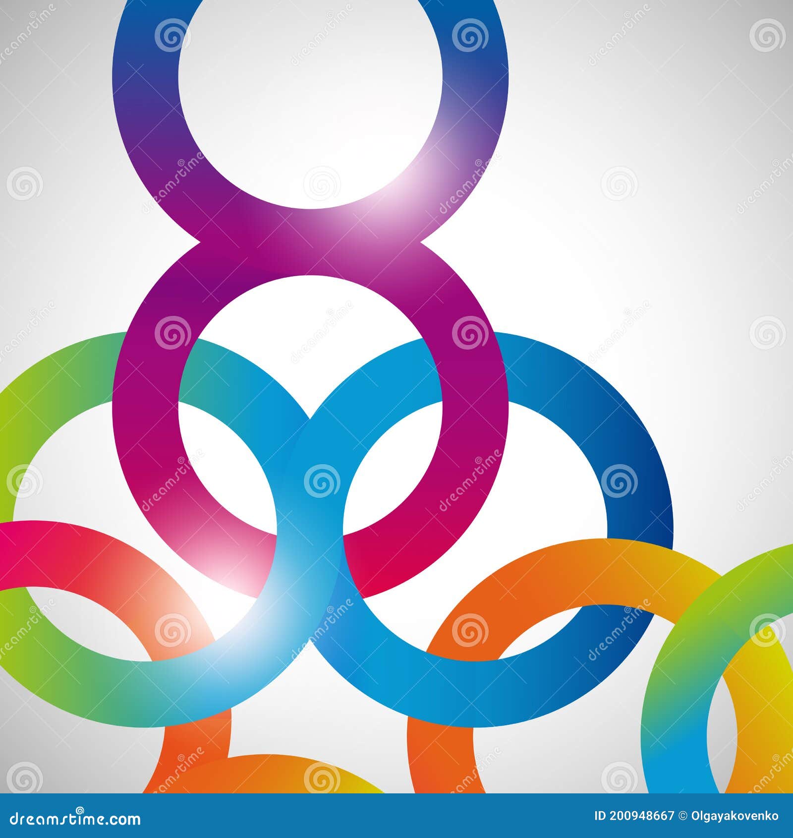 Rainbow Loops, Abstract Background, Design Shape Stock Vector ...