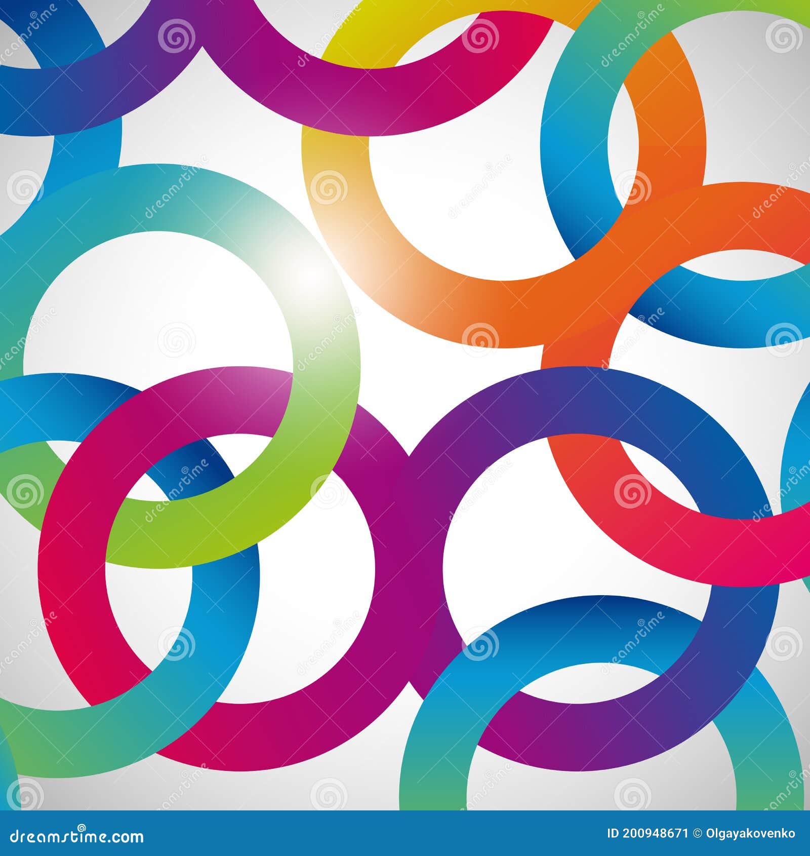 Rainbow Loops, Vector Abstract Background, Design Shape Stock Vector ...