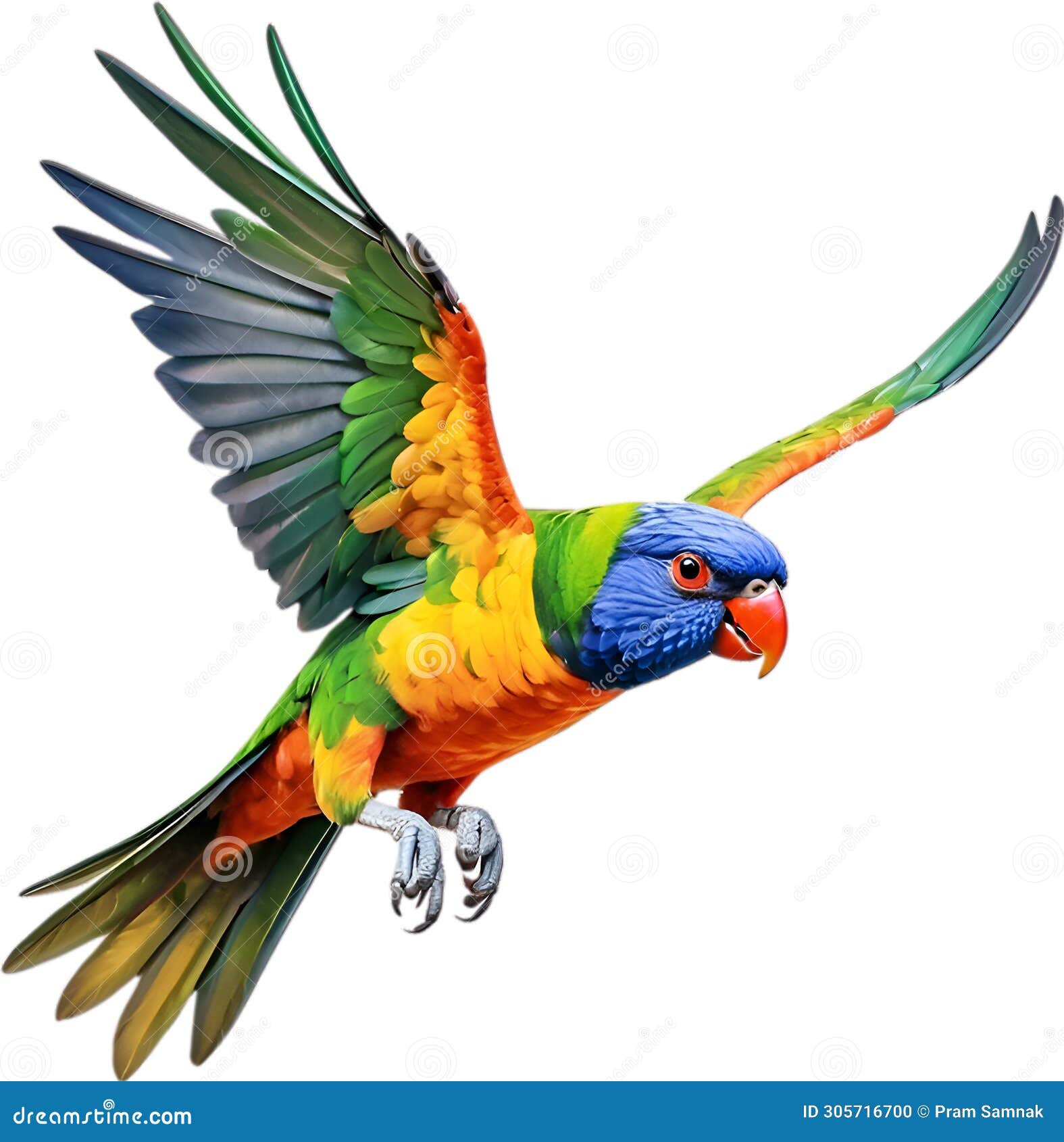Rainbow Lorikeet Bird. Bird Clipart AI-generated. Stock Illustration ...