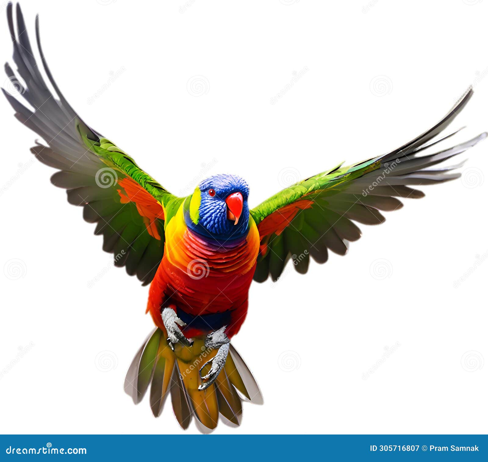 Rainbow Lorikeet Bird. Bird Clipart AI-generated. Stock Illustration ...