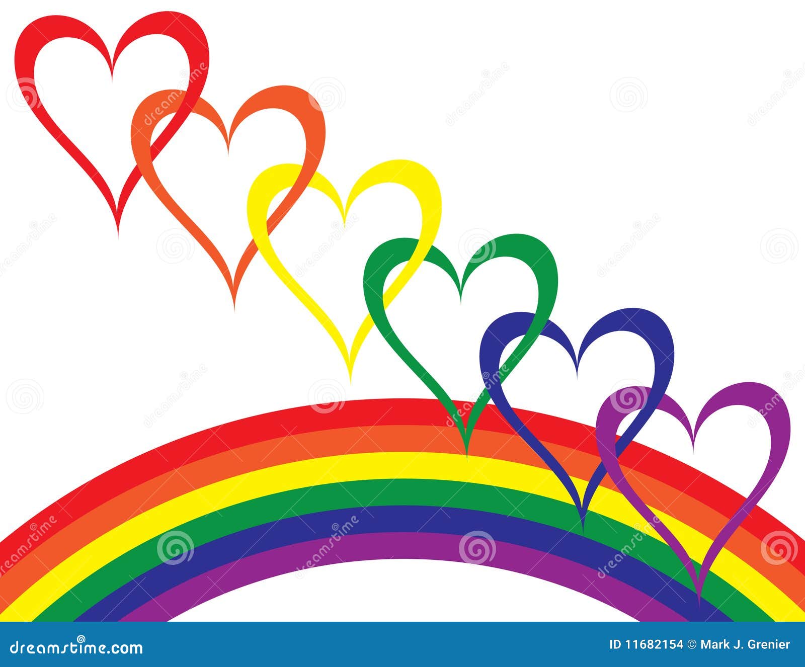 Rainbow Love stock vector. Illustration of blue, decoration - 11682154