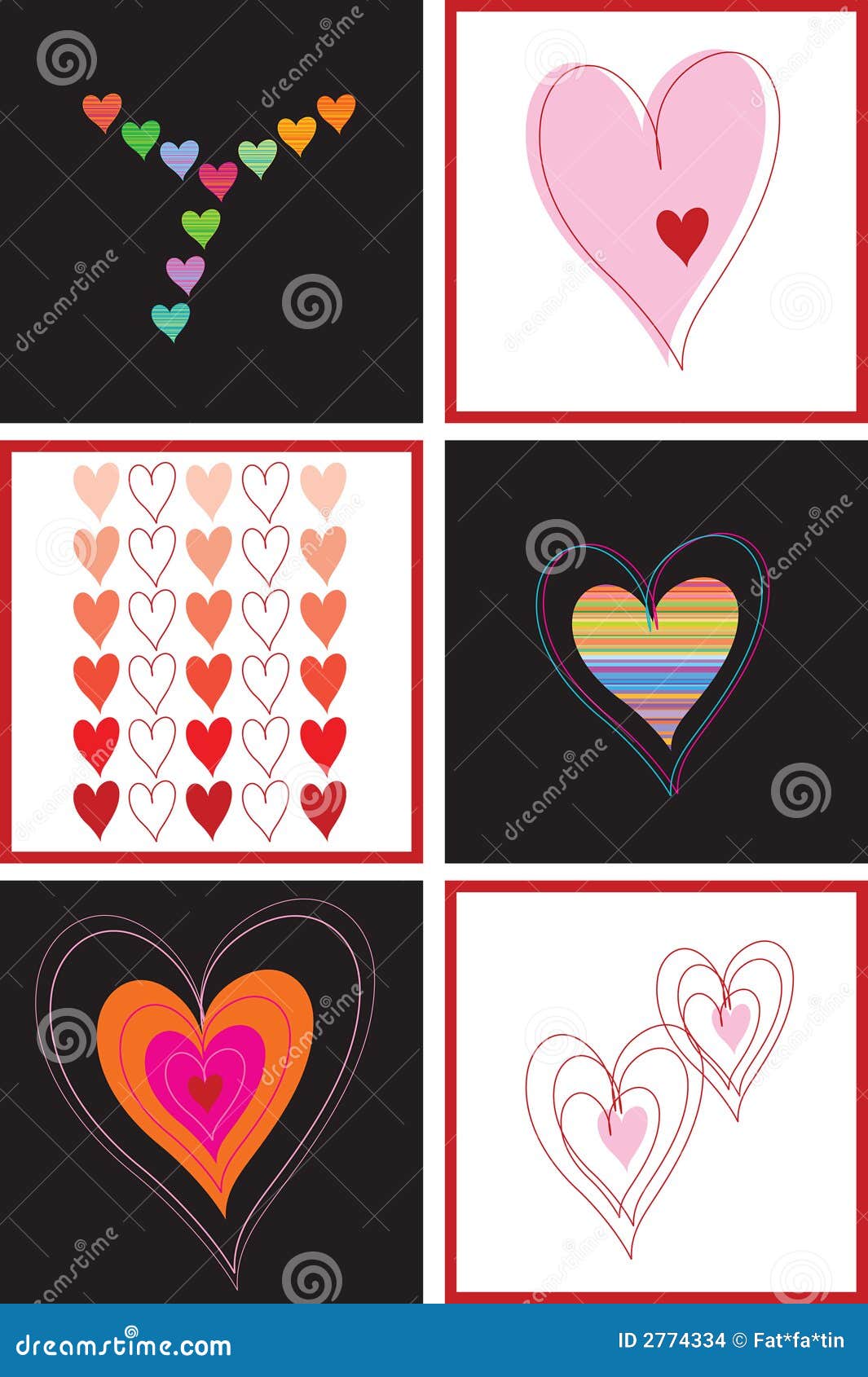 Rainbow Love and Hearts Square Stock Vector - Illustration of grids ...