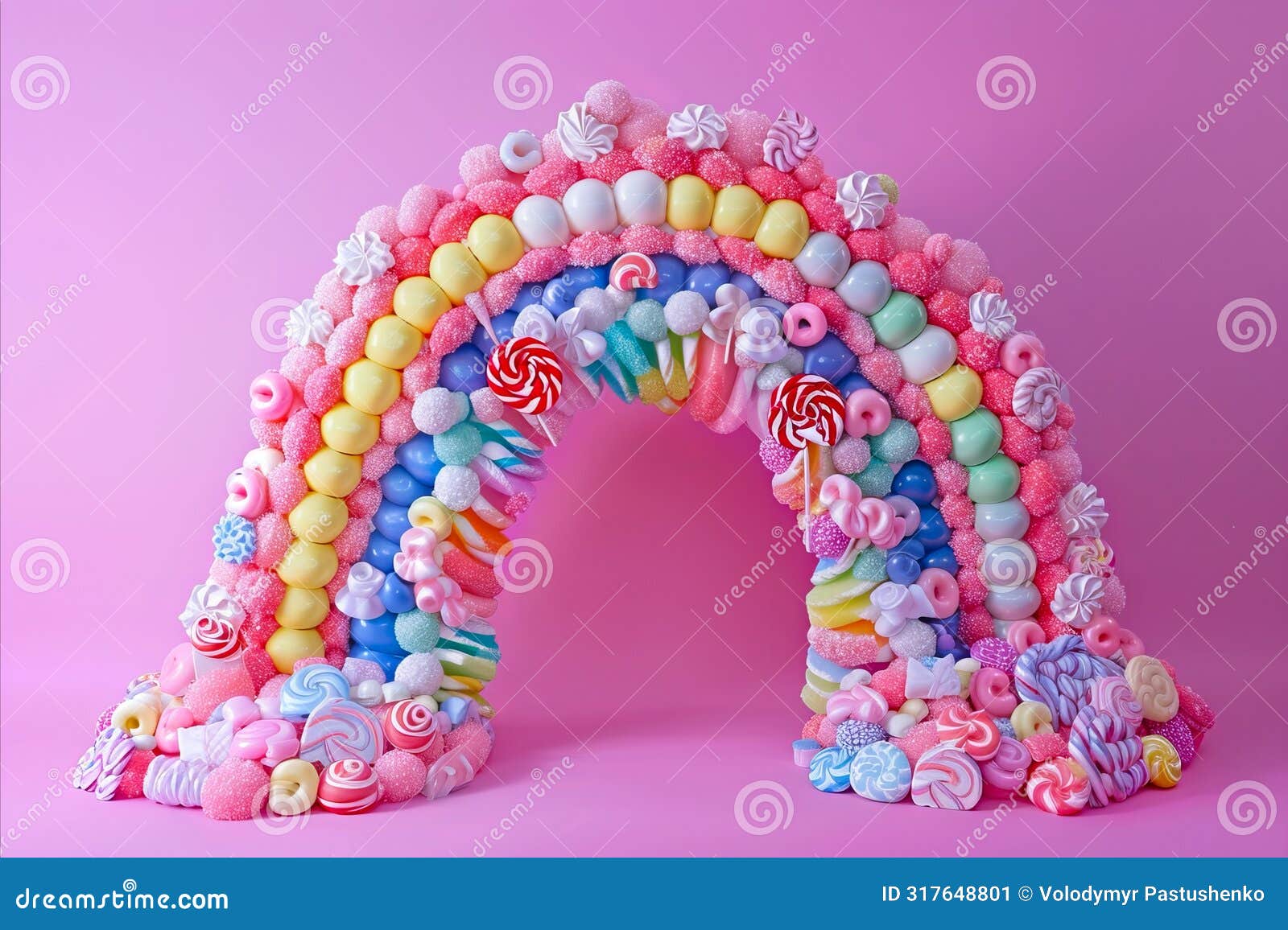 A Rainbow Made of Candy and Donuts Stock Image - Image of donuts ...