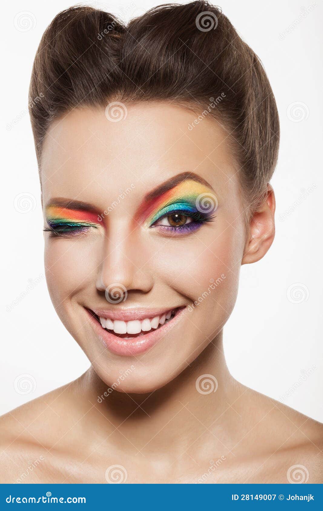 Rainbow makeup stock image. Image of elegance, fresh - 28149007