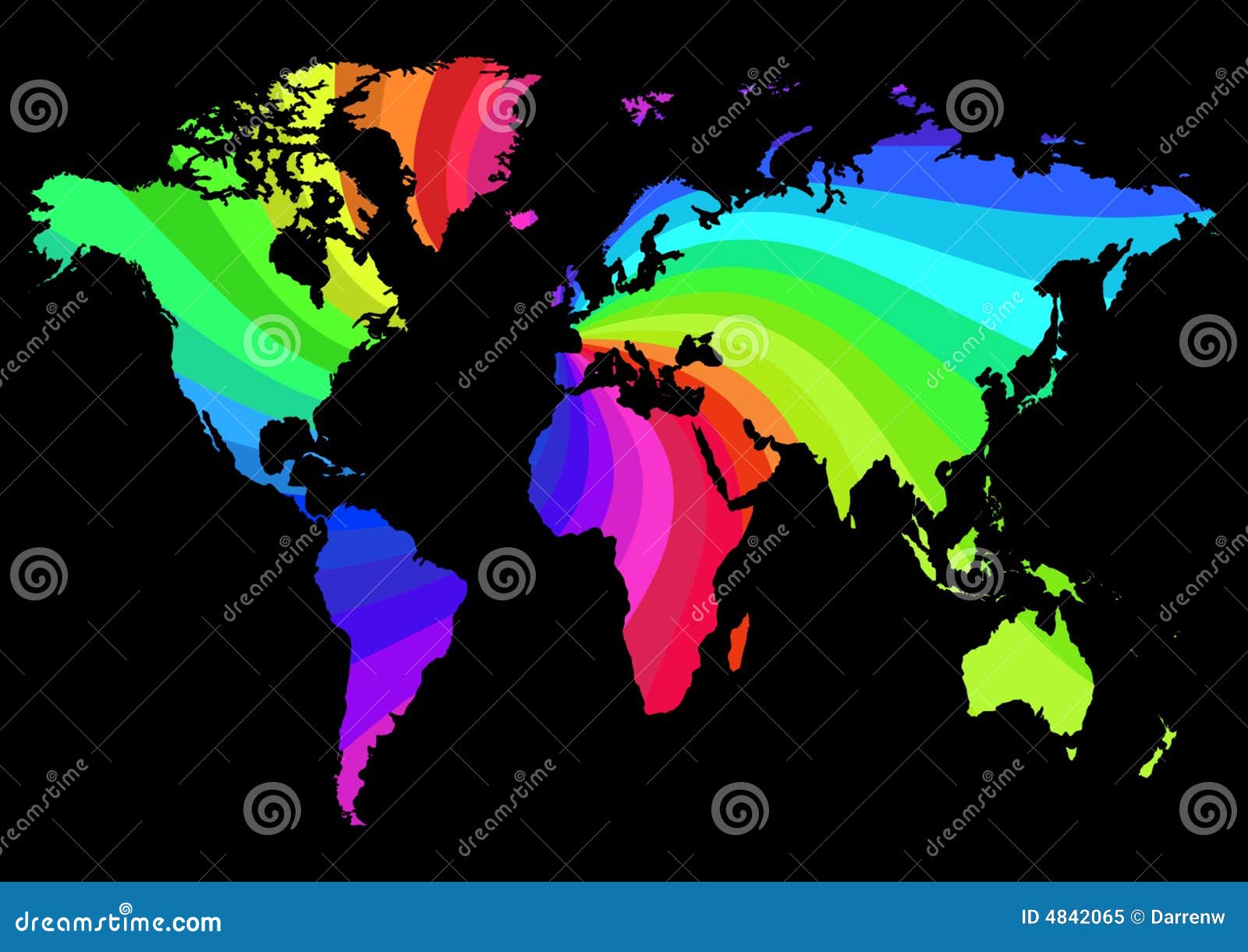 Rainbow map stock illustration. Illustration of colors - 4842065