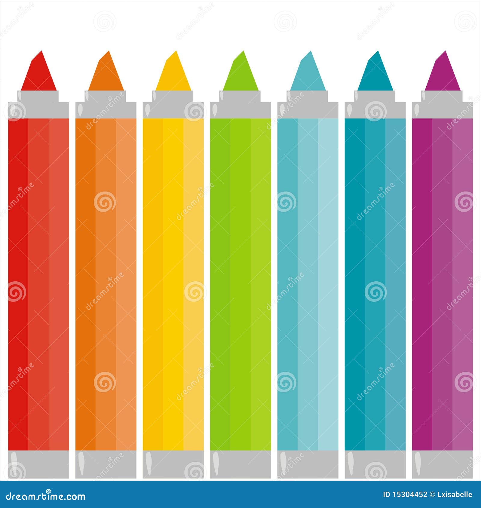 Rainbow markers stock vector. Illustration of isolated - 15304452
