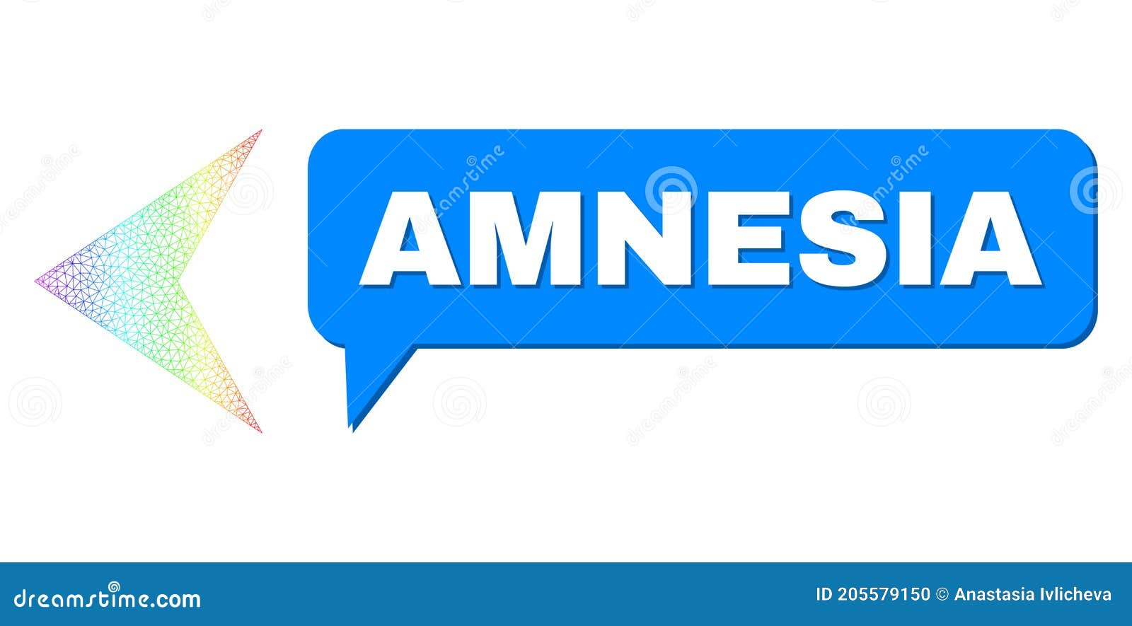 Rainbow Mesh Gradient Arrowhead Left Icon and Amnesia Conversation ...