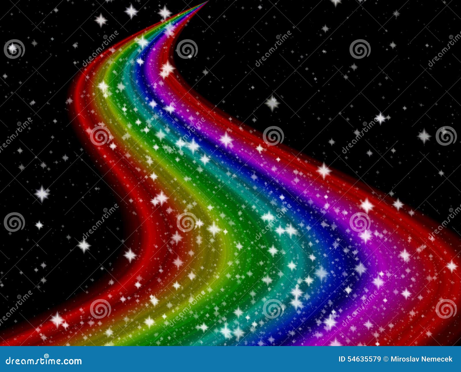 Rainbow Milky Way Generated Hires Texture Royalty-Free Stock ...