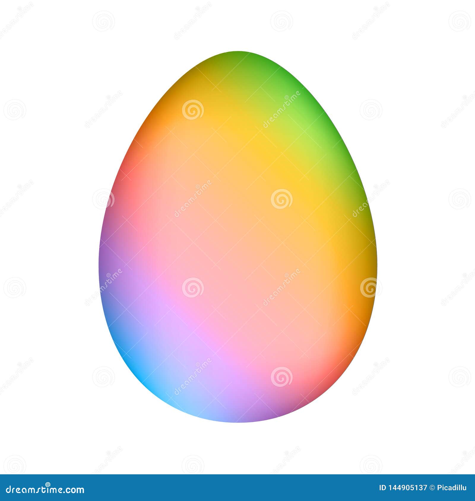 Rainbow Minimalistic Easter Egg Over White Mesh Vector Stock Vector ...