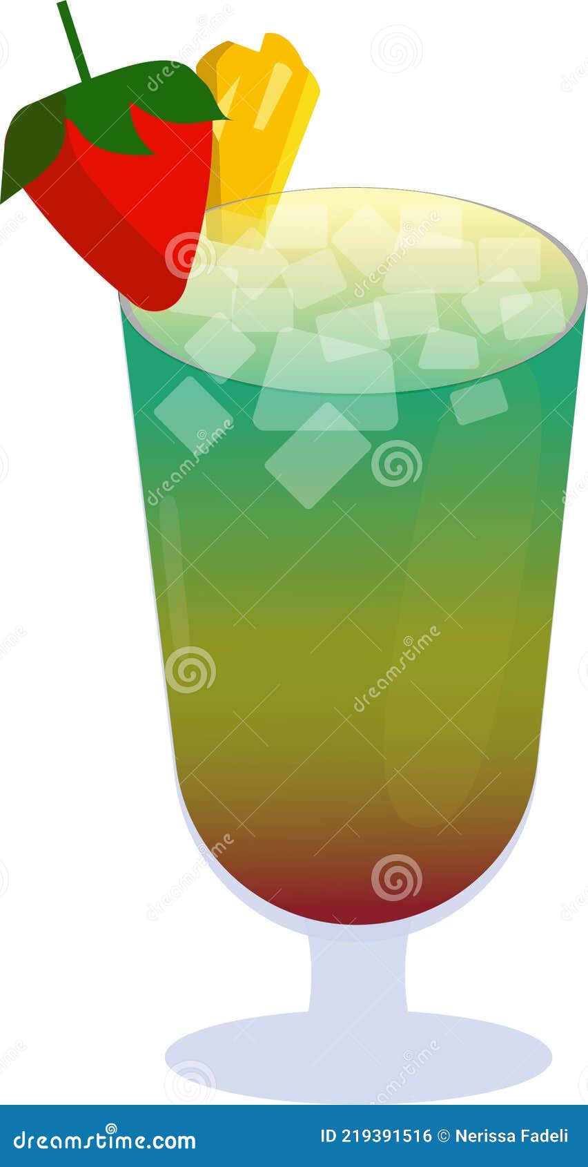 Rainbow Mocktail Vector Illustration | CartoonDealer.com #219391516