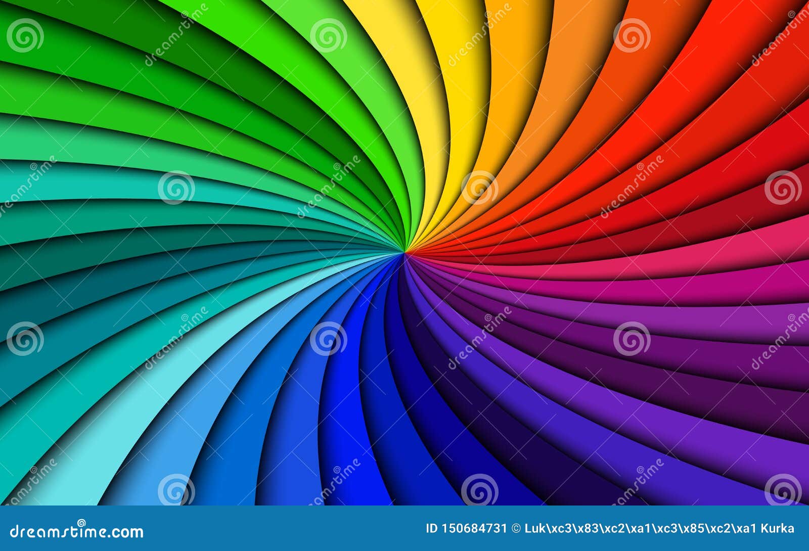 Rainbow Modern Swirl, Colorful Abstract Vector Background Stock Vector ...