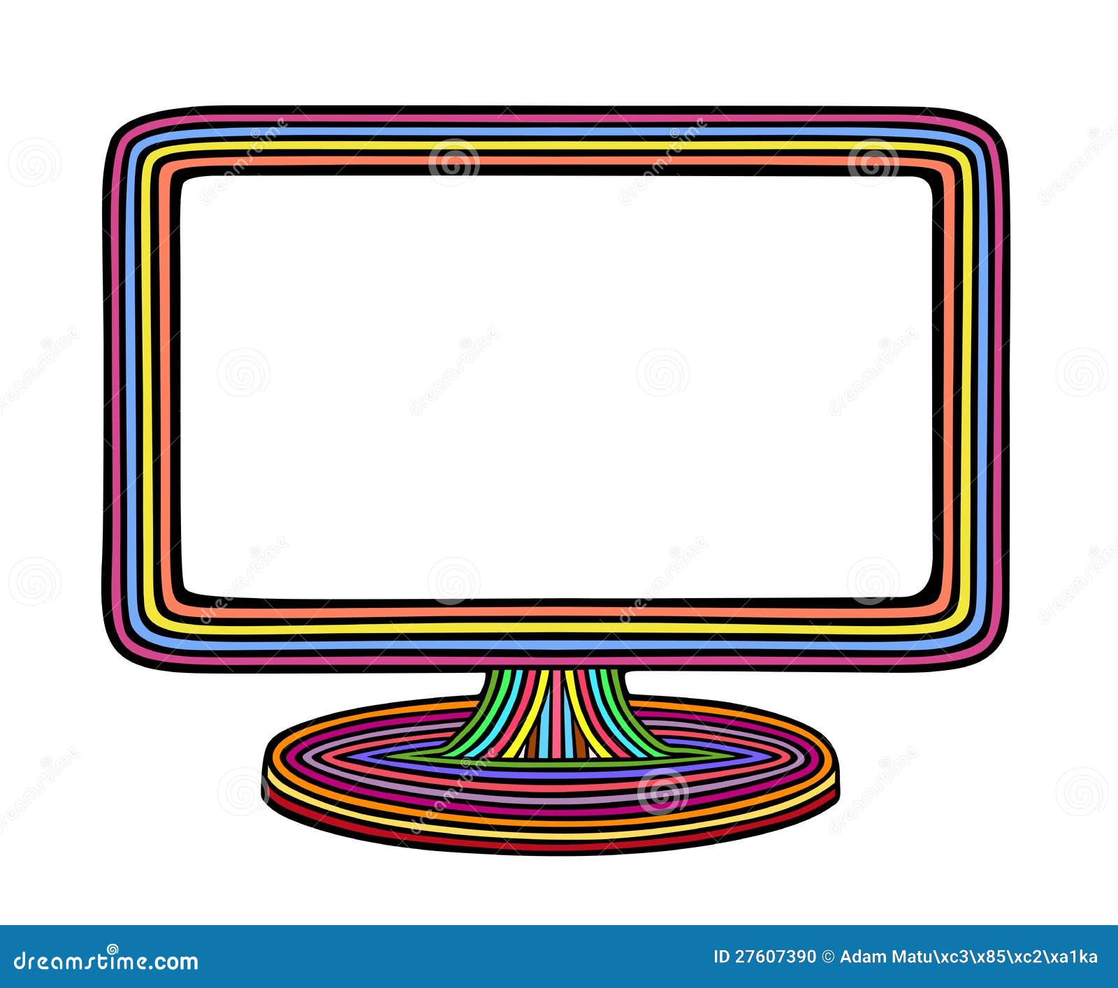 Rainbow monitor stock vector. Illustration of background - 27607390