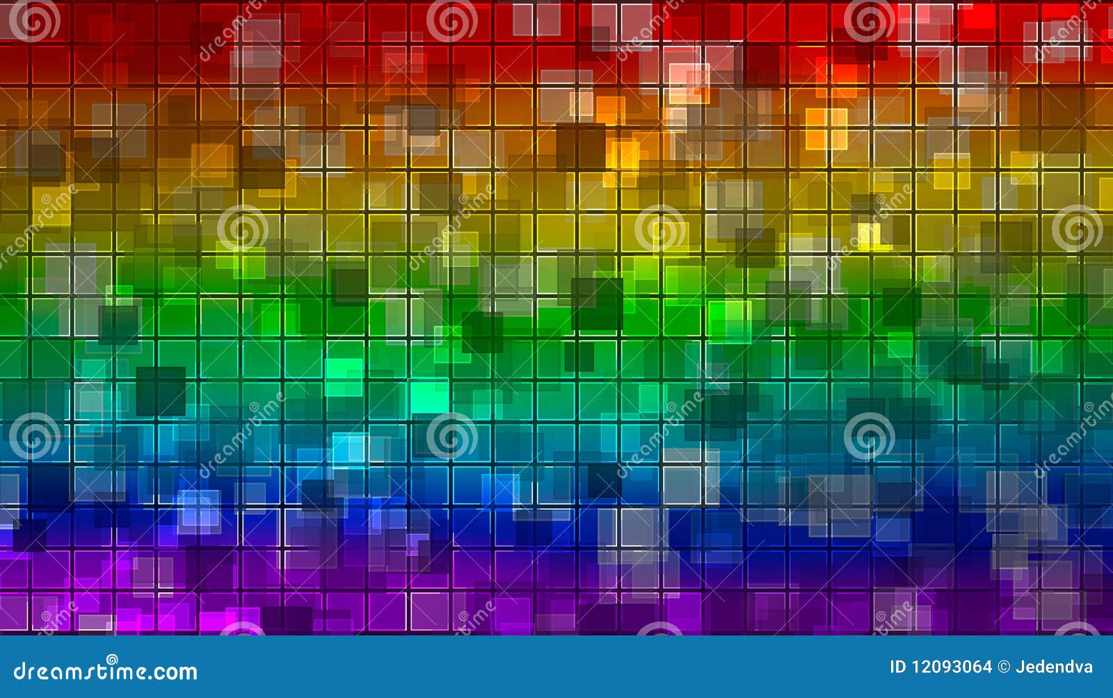 Rainbow Mosaic Seamless Texture Cartoon Vector | CartoonDealer.com ...