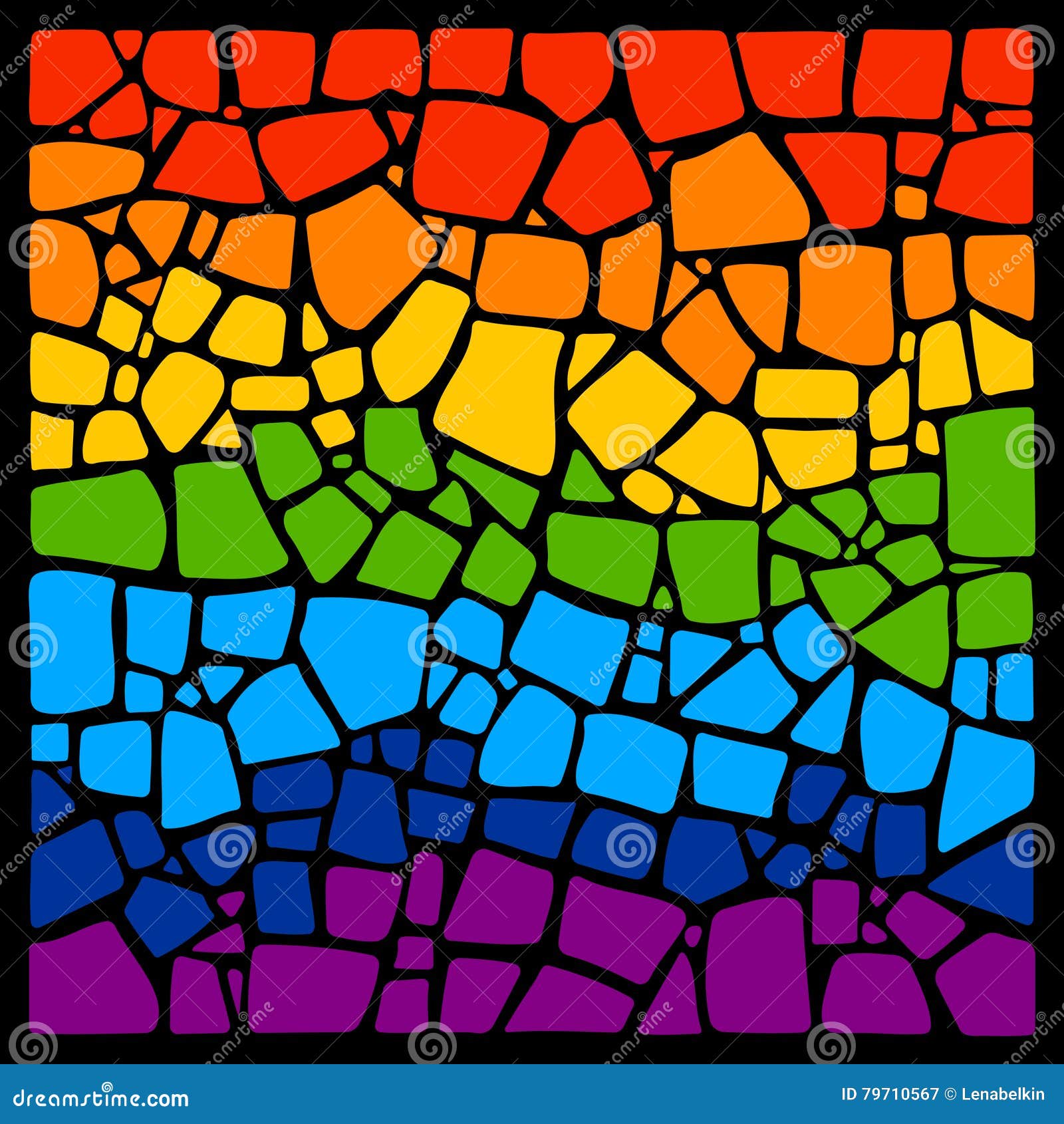 Rainbow mosaic background stock vector. Illustration of geometric ...