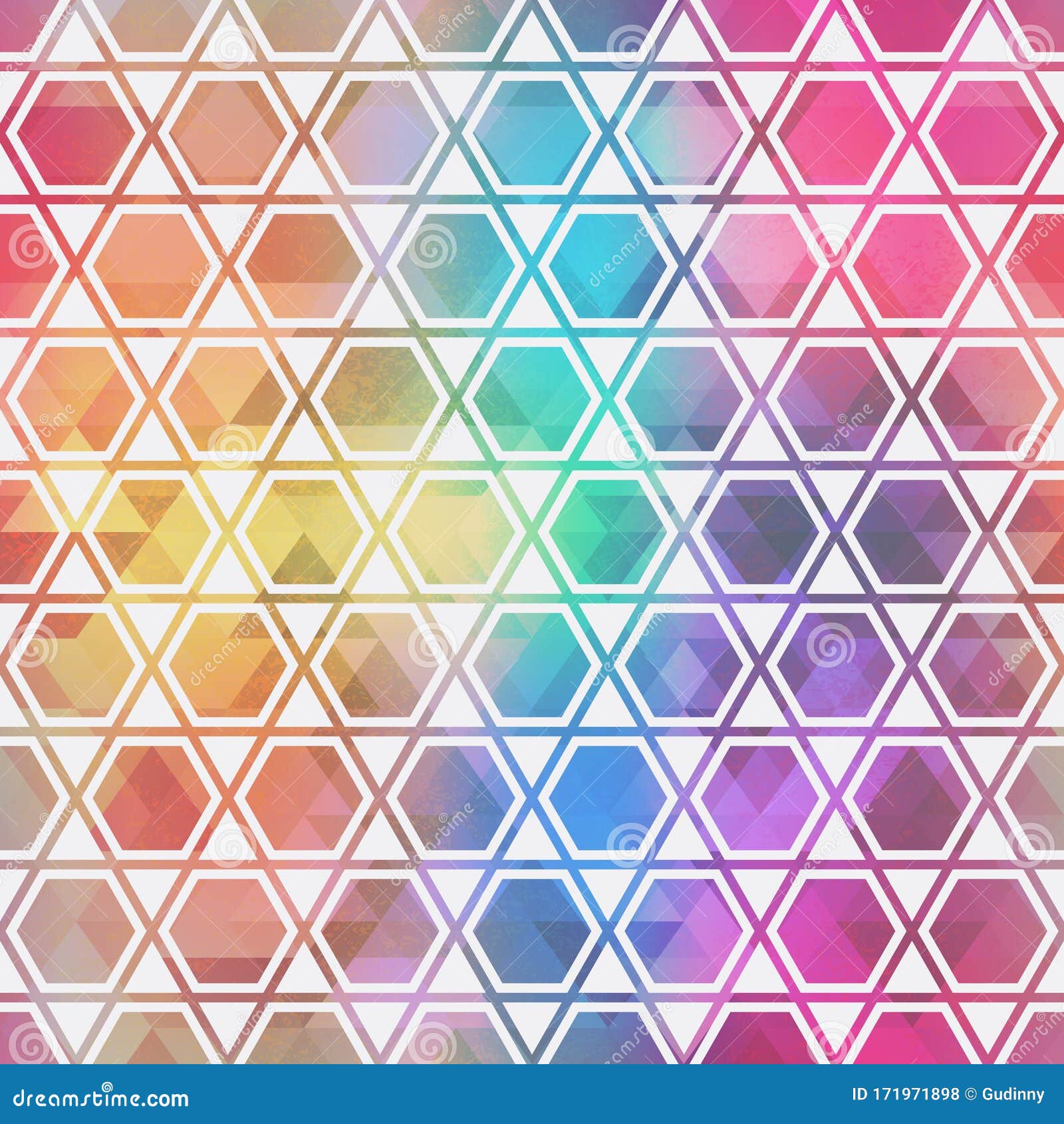 Rainbow mosaic pattern stock vector. Illustration of fashion - 171971898