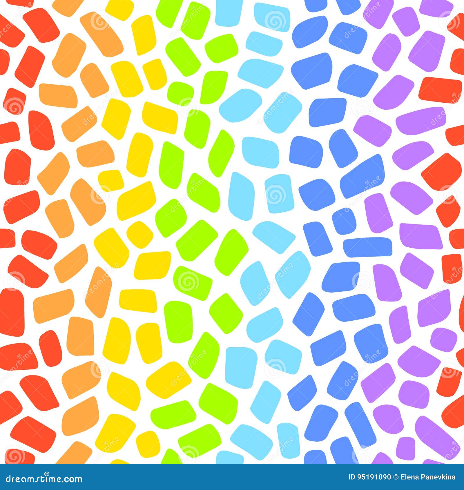 Rainbow Mosaic Seamless Texture Cartoon Vector | CartoonDealer.com ...