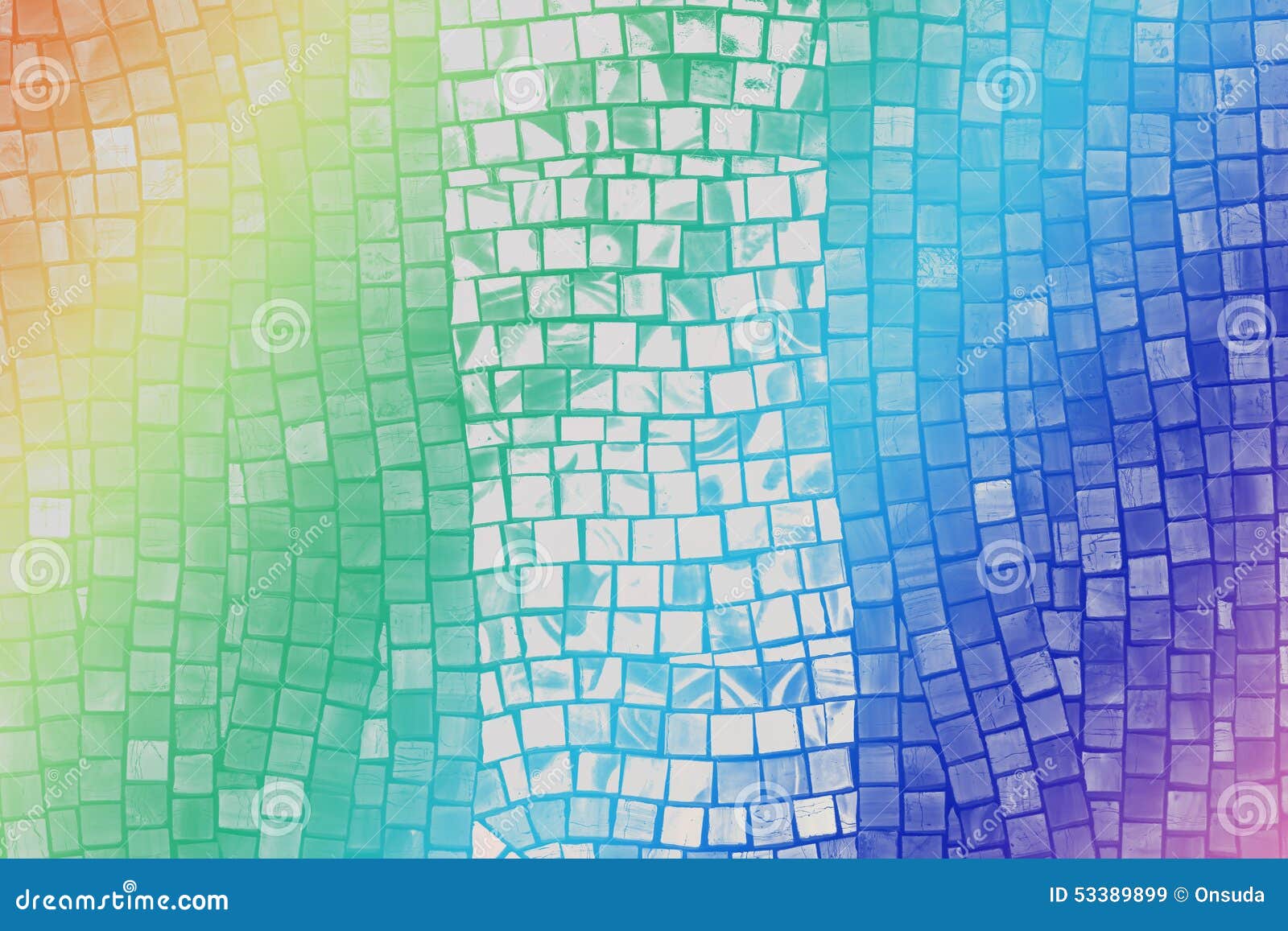 Rainbow mosaic tile wall stock image. Image of classical - 53389899