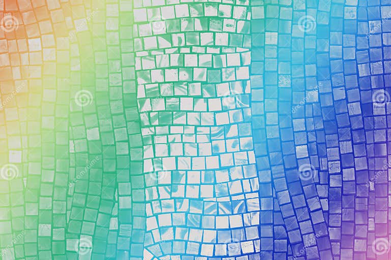 Rainbow mosaic tile wall stock image. Image of classical - 53389899
