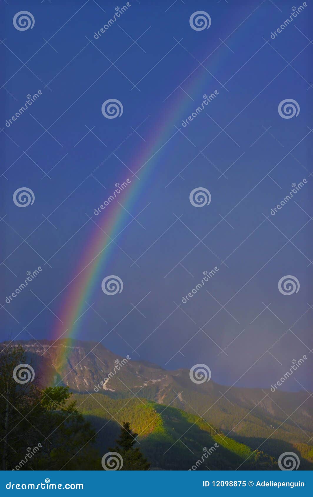 Rainbow in the Mountains, Colorado Stock Image - Image of mountain ...