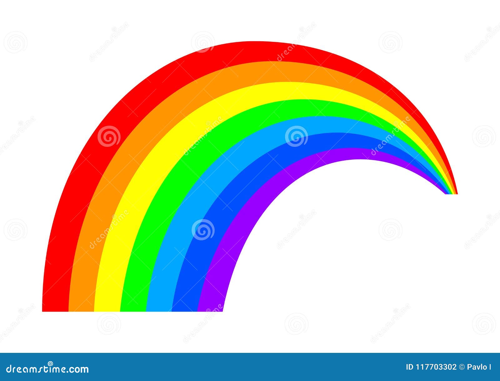 Rainbow Moving into the Distance Stock Illustration - Illustration of ...