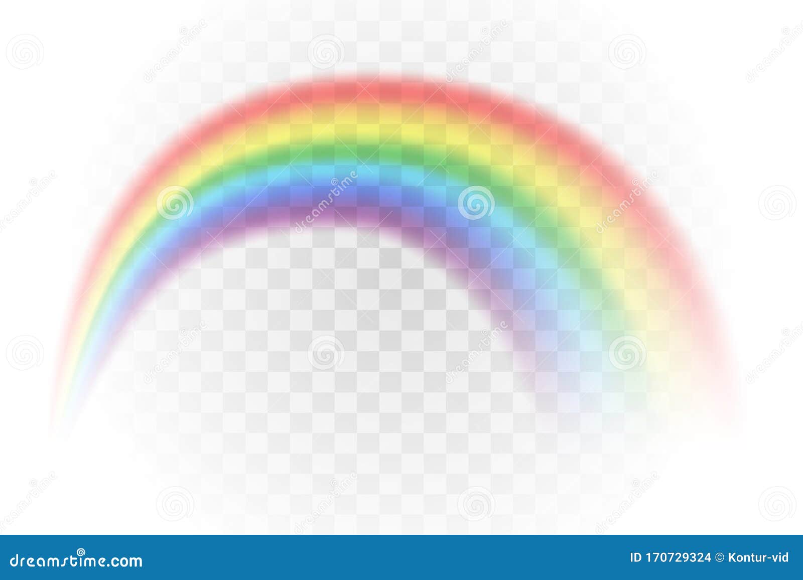 Rainbow Multicolor Realistic Vector Illustration Stock Vector ...