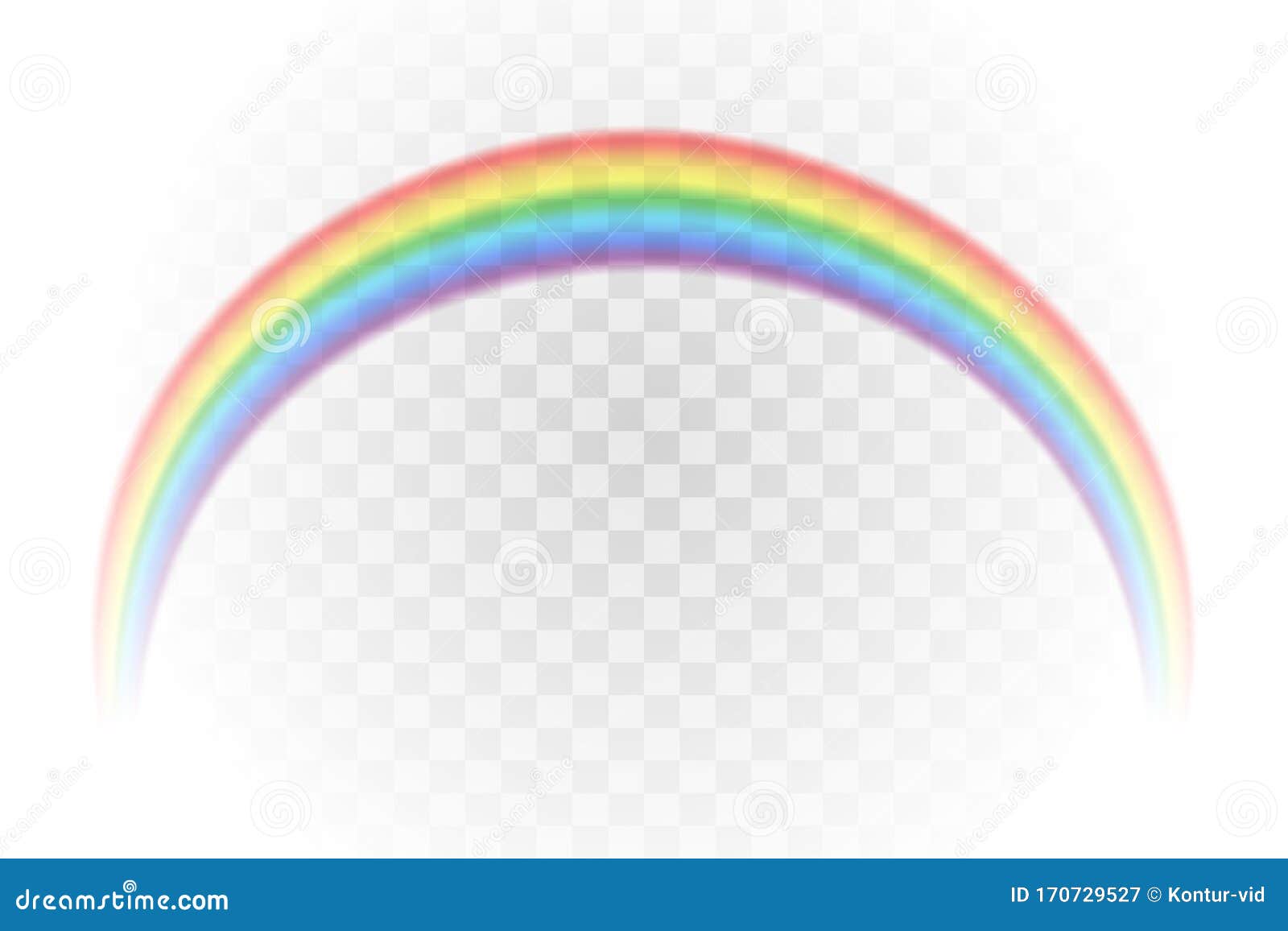 Rainbow Multicolor Realistic Vector Illustration Stock Vector ...