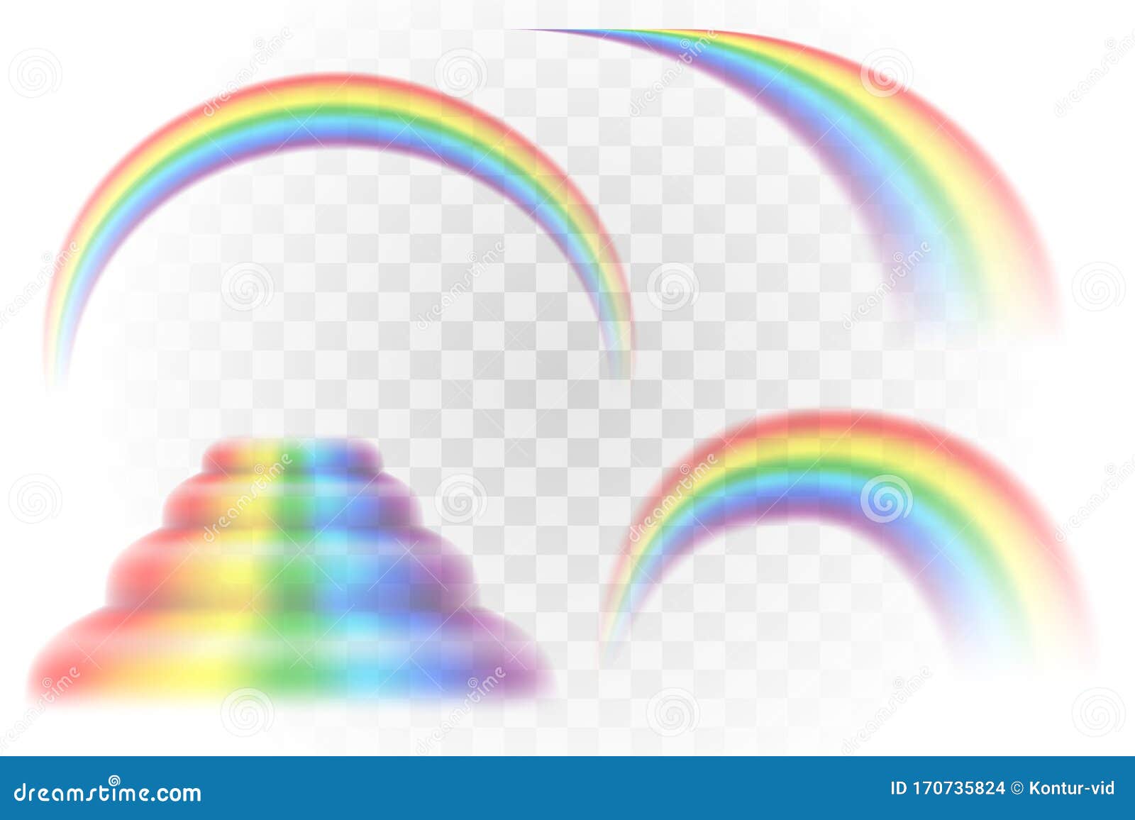 Rainbow Multicolor Realistic Vector Illustration Stock Vector ...