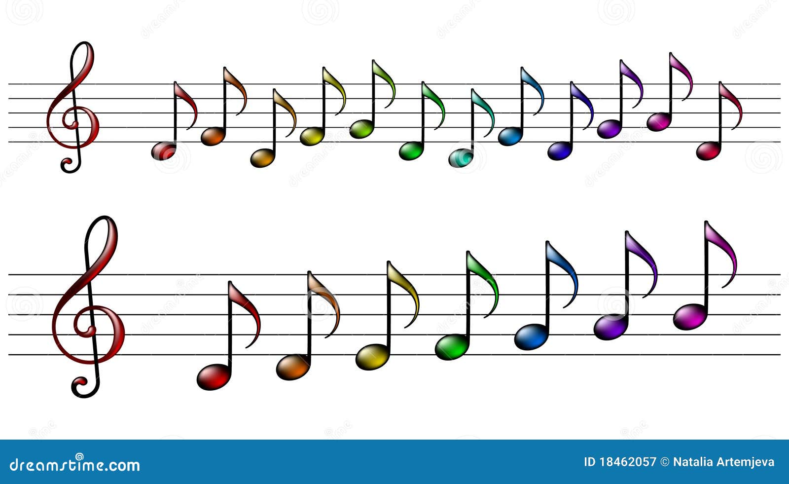 Rainbow music stock vector. Illustration of painted, color - 18462057