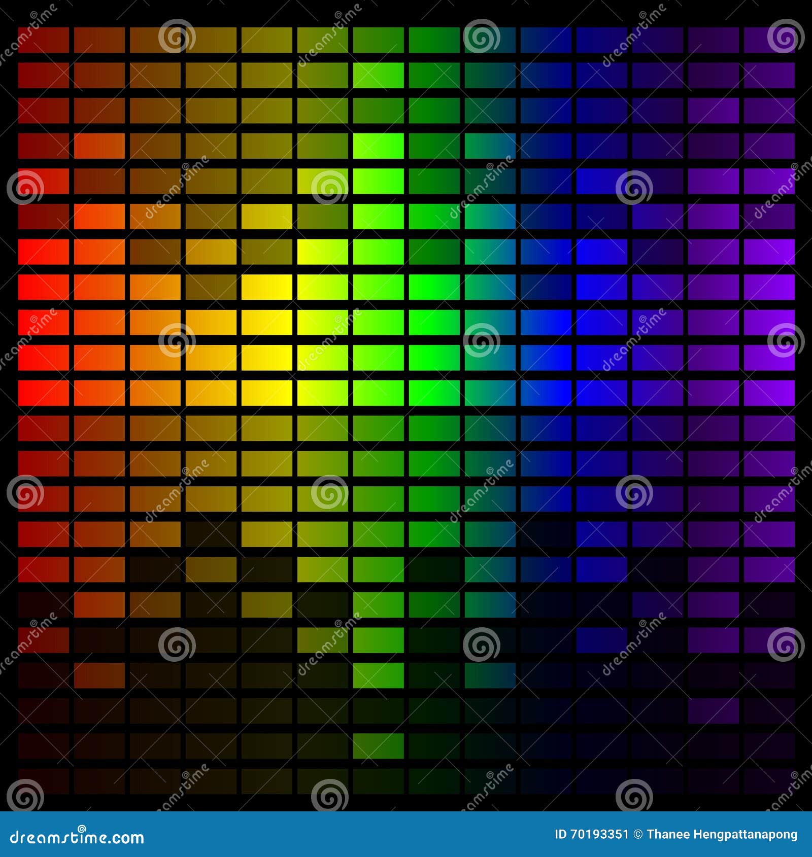 Rainbow Soundwave With Black Background Stock Image | CartoonDealer.com ...