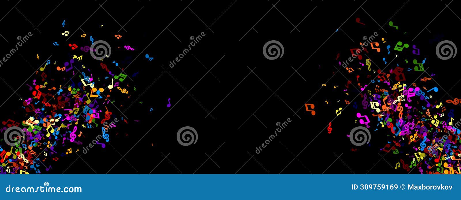 Rainbow Music Notes Explosion Stock Vector - Illustration of pattern ...