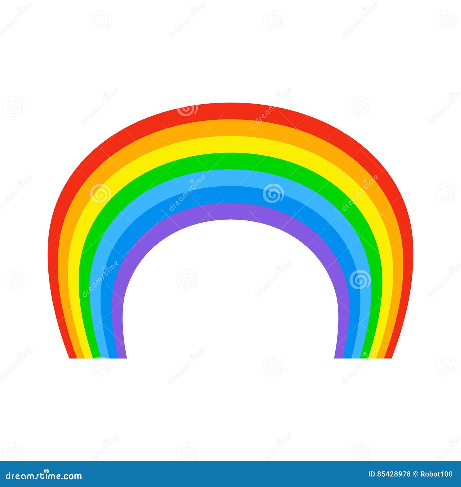 Rainbow . Natural Colored Arc on White Background Stock Vector ...