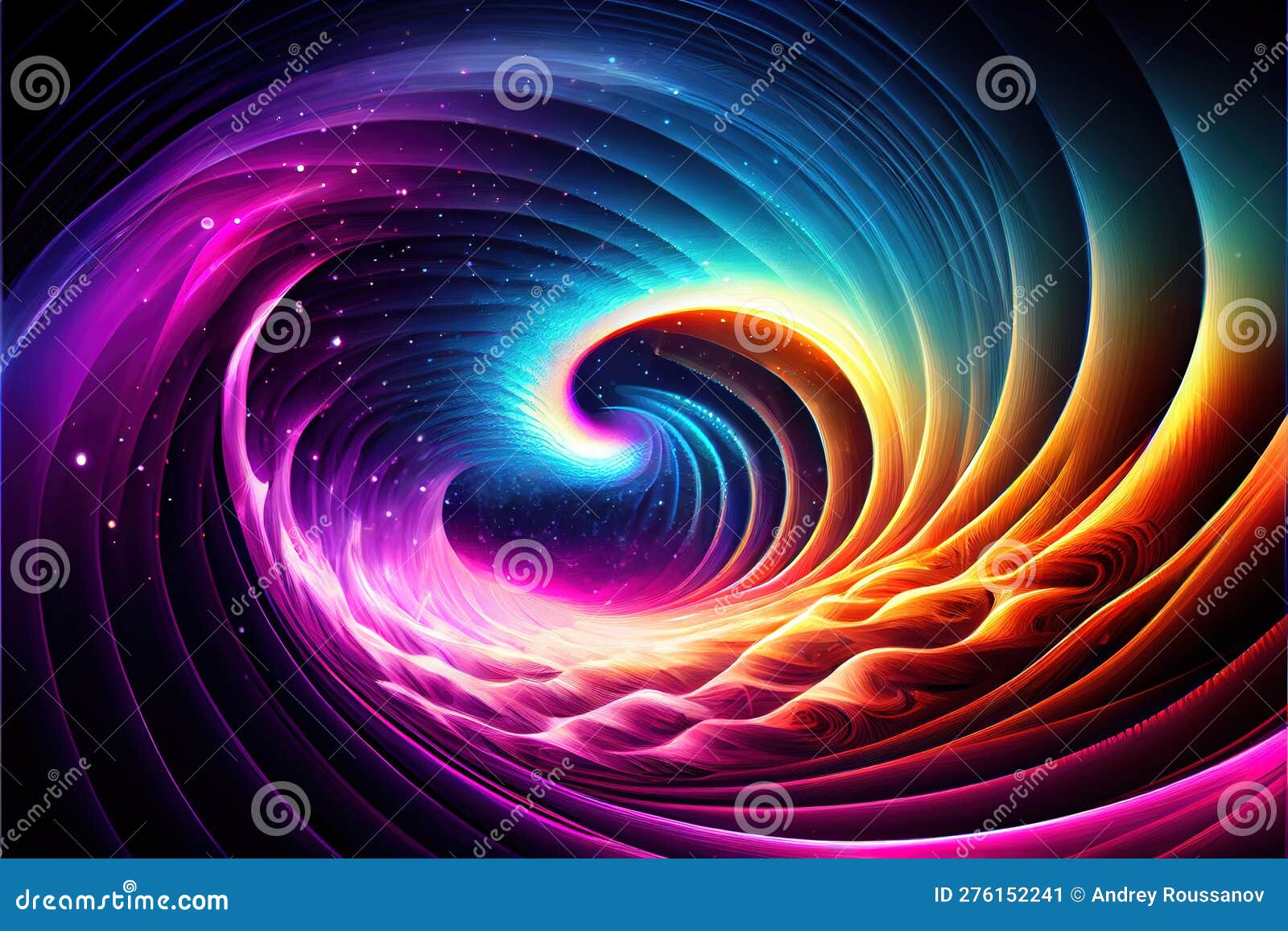Rainbow Nebula Background. Ai Render. Stock Illustration - Illustration ...