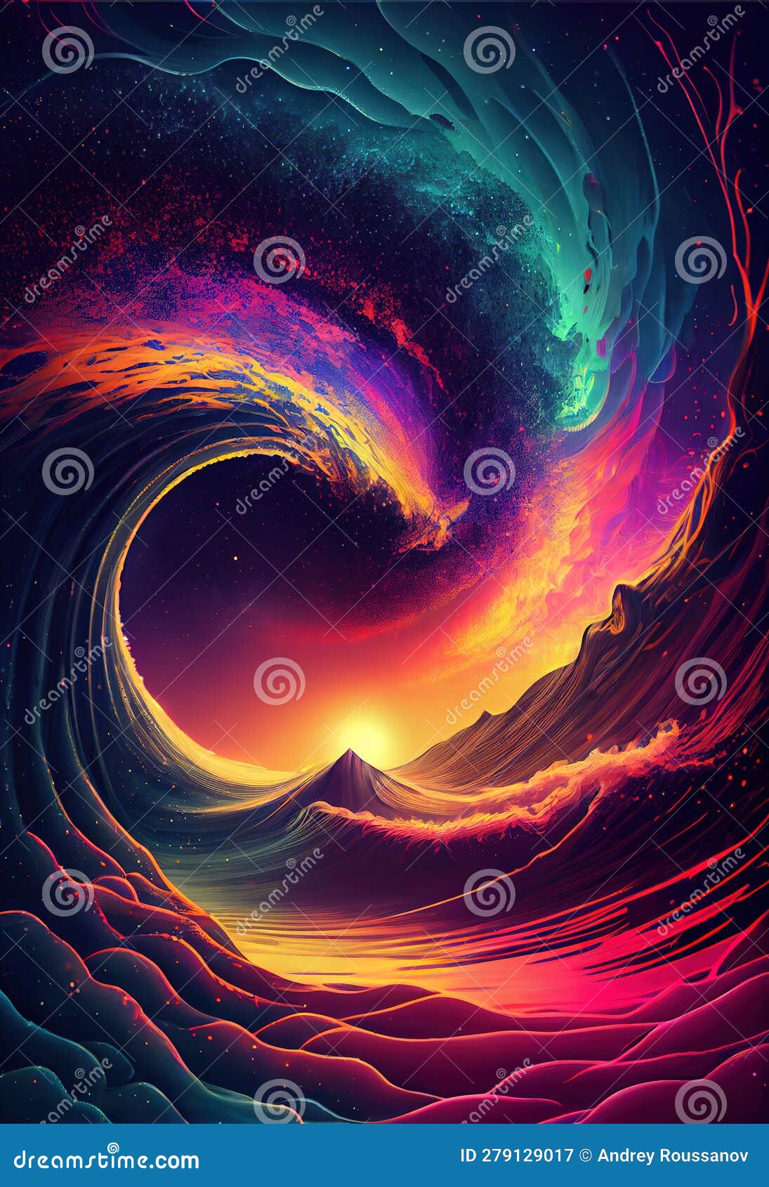 The Rainbow Nebula: A Colorful Explosion In Space Royalty-Free Stock ...