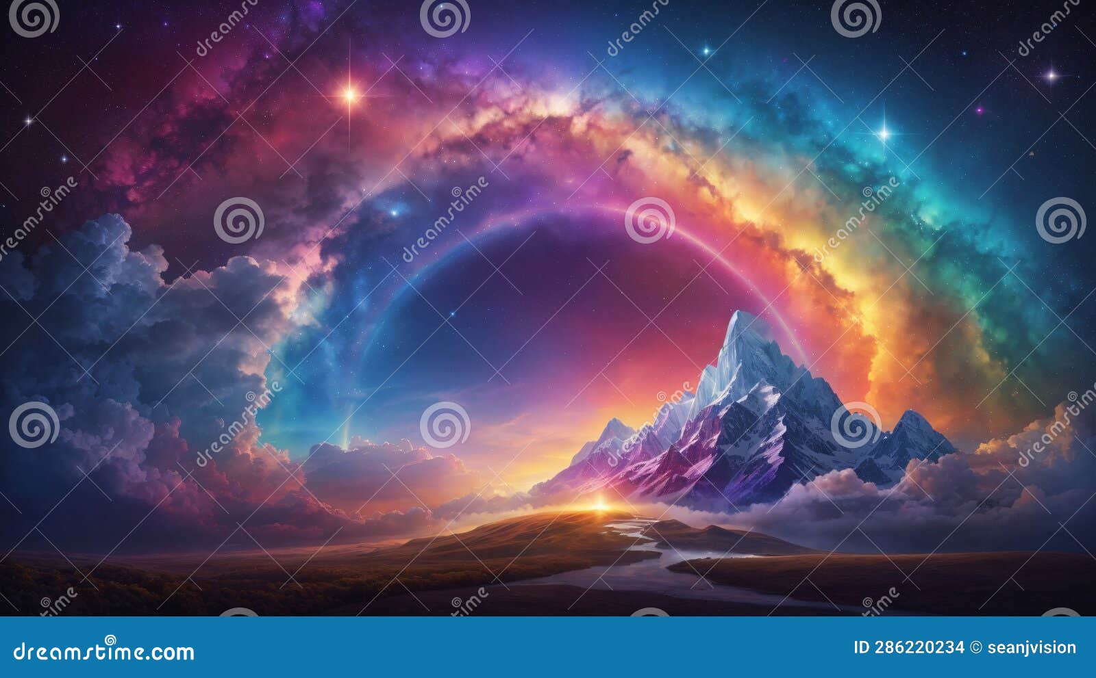 The Rainbow Nebula: A Colorful Explosion In Space Royalty-Free Stock ...