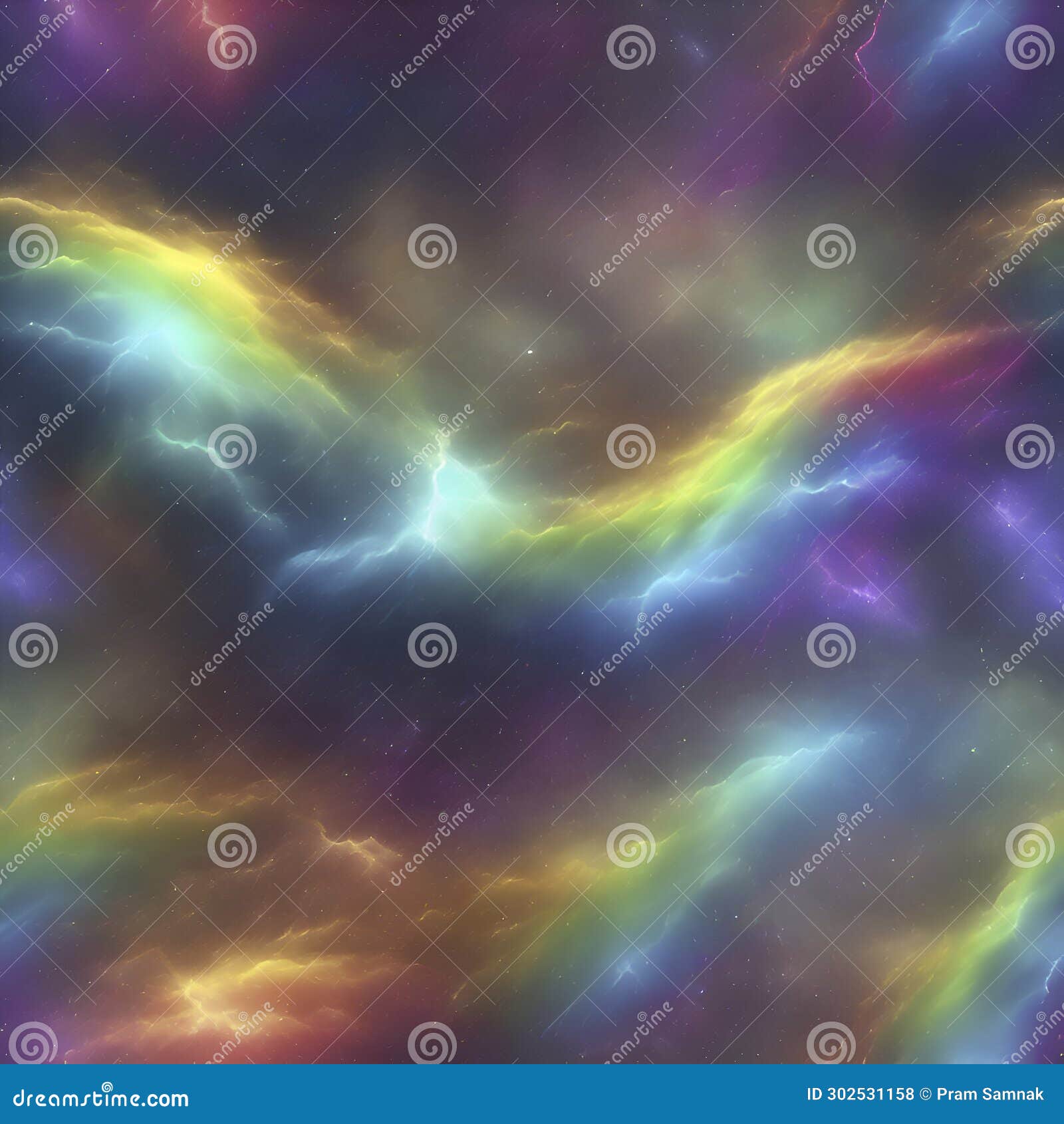 The Rainbow Nebula: A Colorful Explosion In Space Royalty-Free Stock ...