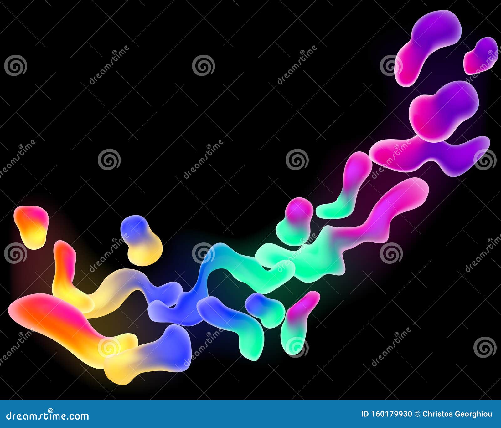 Rainbow Neon Color Lava Abstract Background Stock Vector - Illustration ...