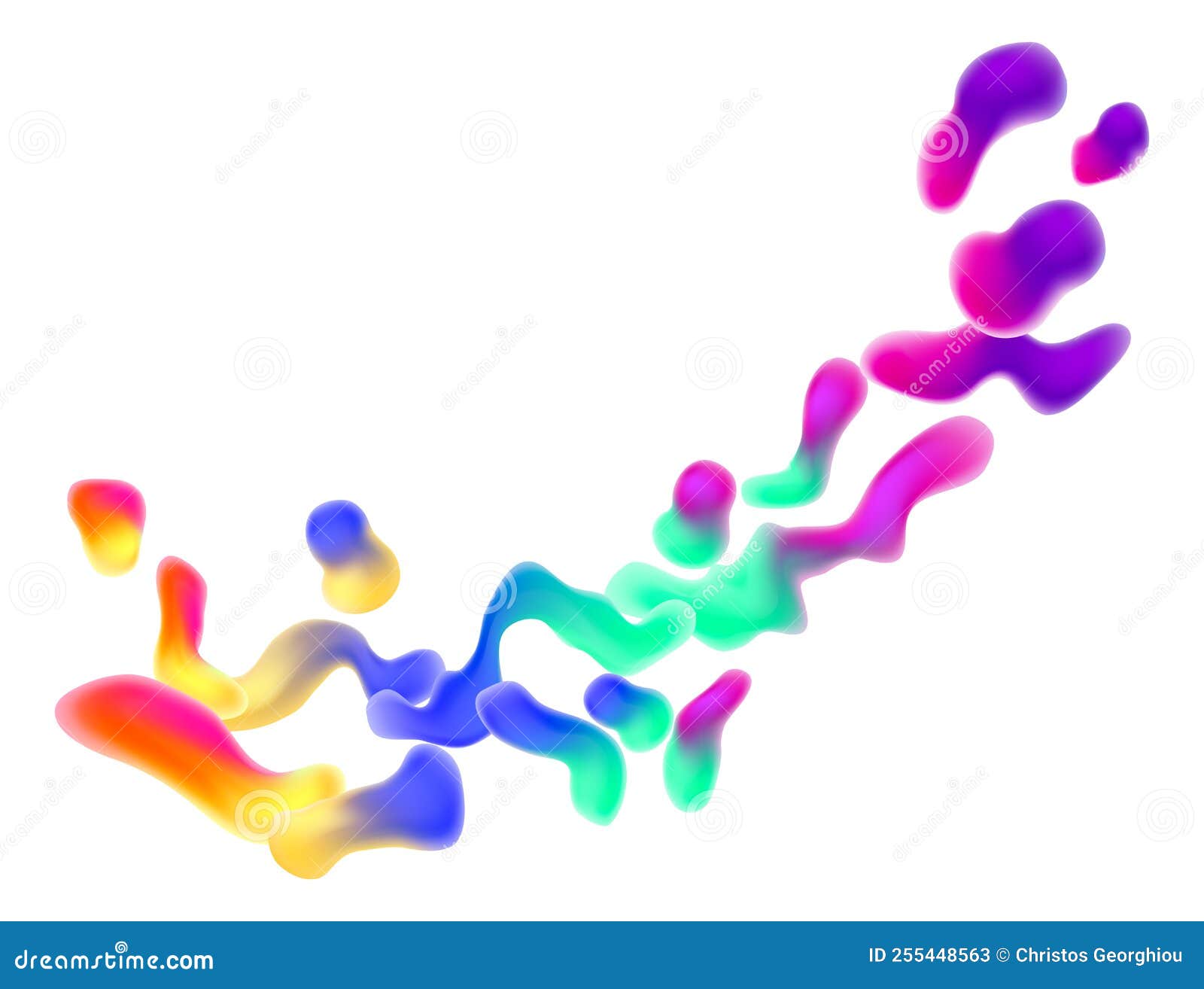 Rainbow Neon Color Lava Abstract Background Stock Vector - Illustration ...