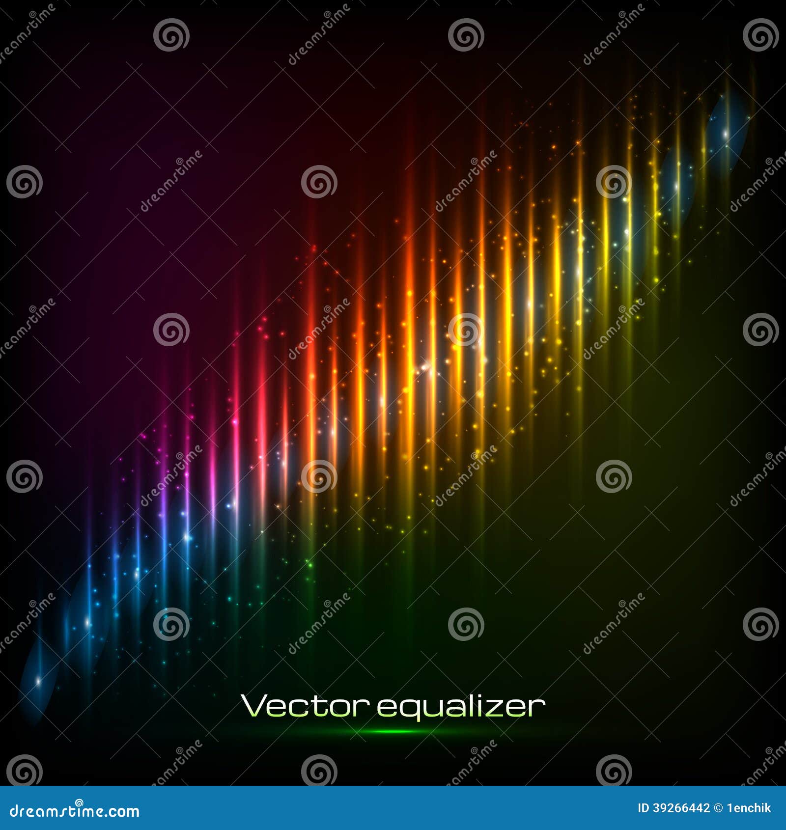Rainbow Neon Diagonal Equalizer Stock Vector - Illustration of ...