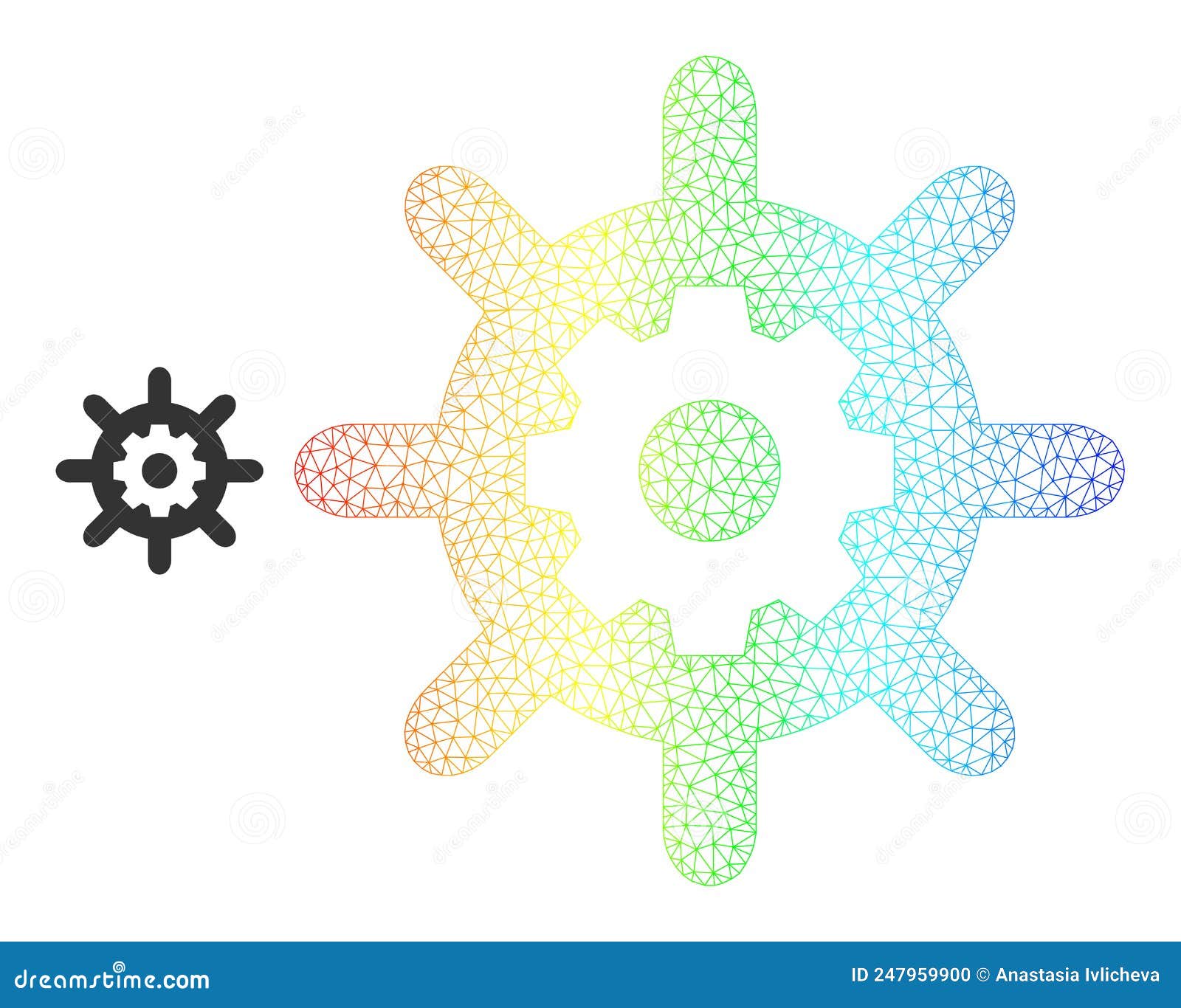 Rainbow Net Gradient Nanotechnology Icon Stock Vector - Illustration of molecular, bionic: 247959900