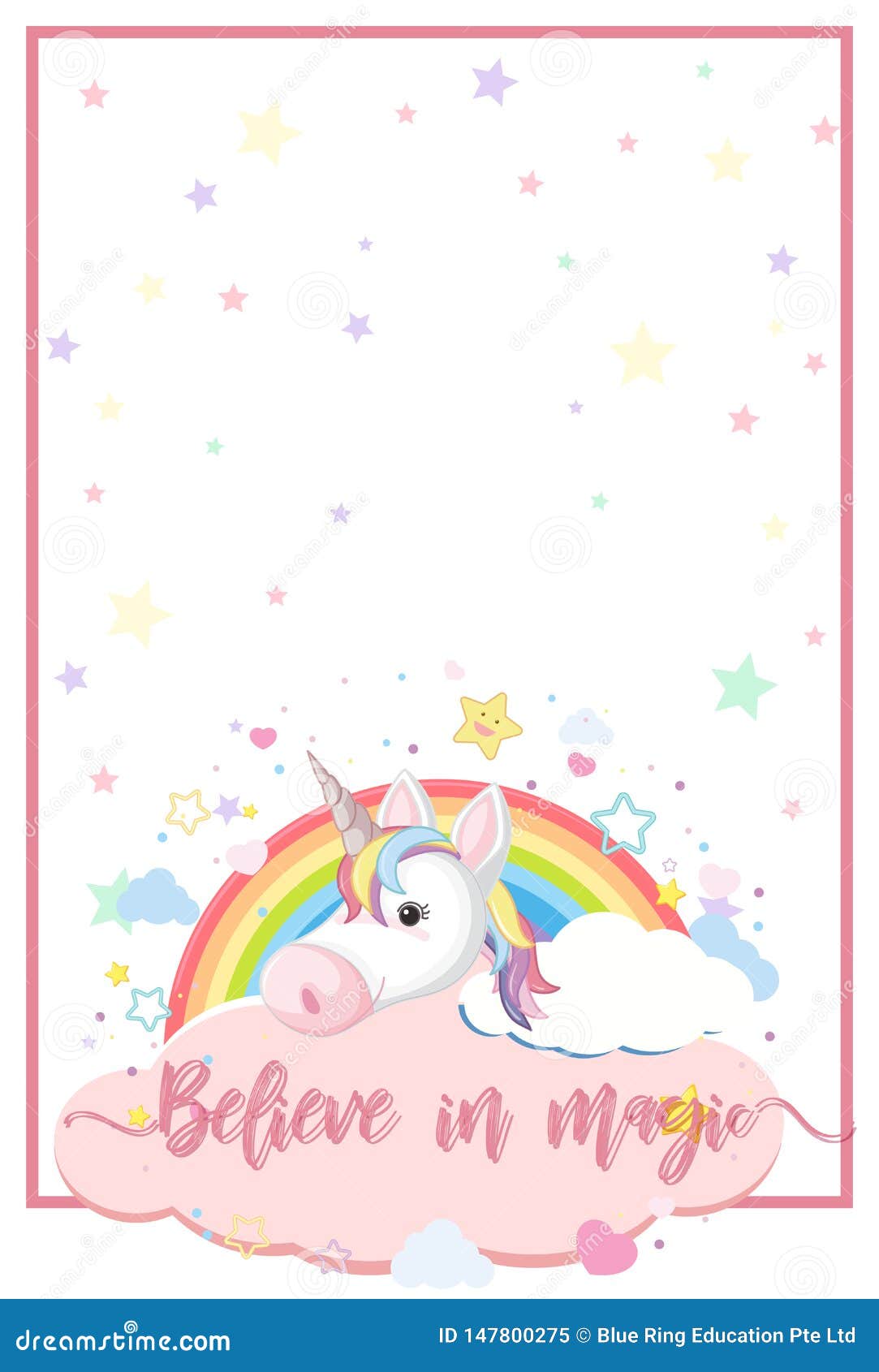 A rainbow on note template stock vector. Illustration of isolated ...